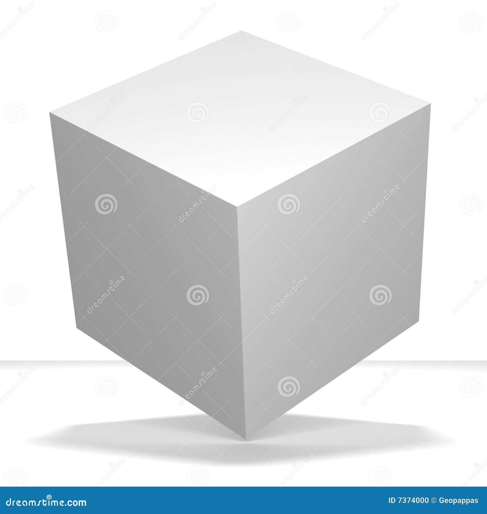 Blank Empty White Cube Packaging Stock Illustration - Illustration of ...