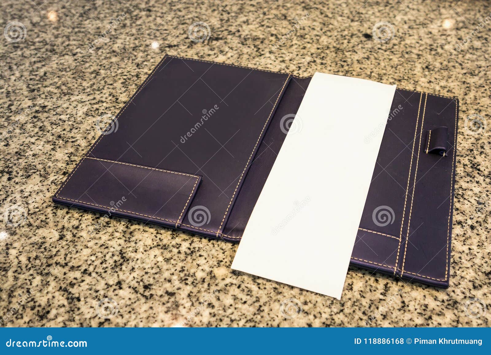 Blank Empty White Paper in Restaurant Payment Billing Receipt Stock ...