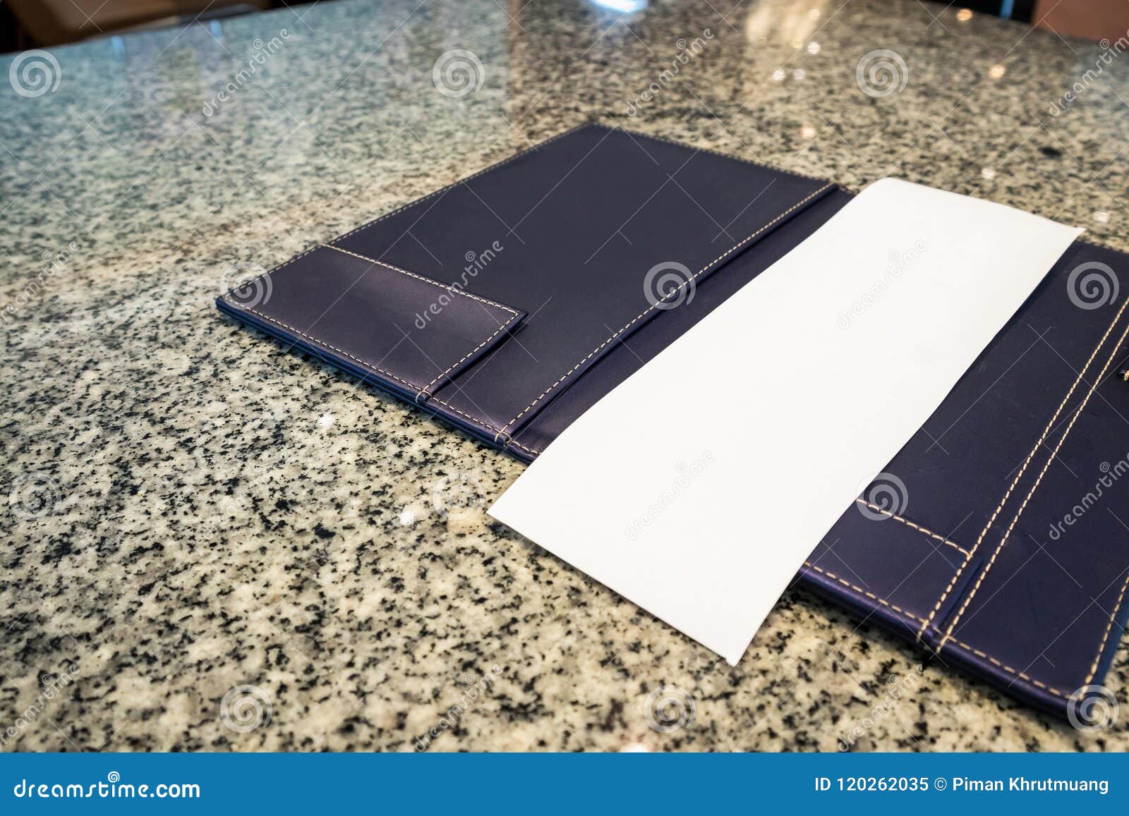 Blank Empty White Paper in Restaurant Payment Billing Receipt Stock ...