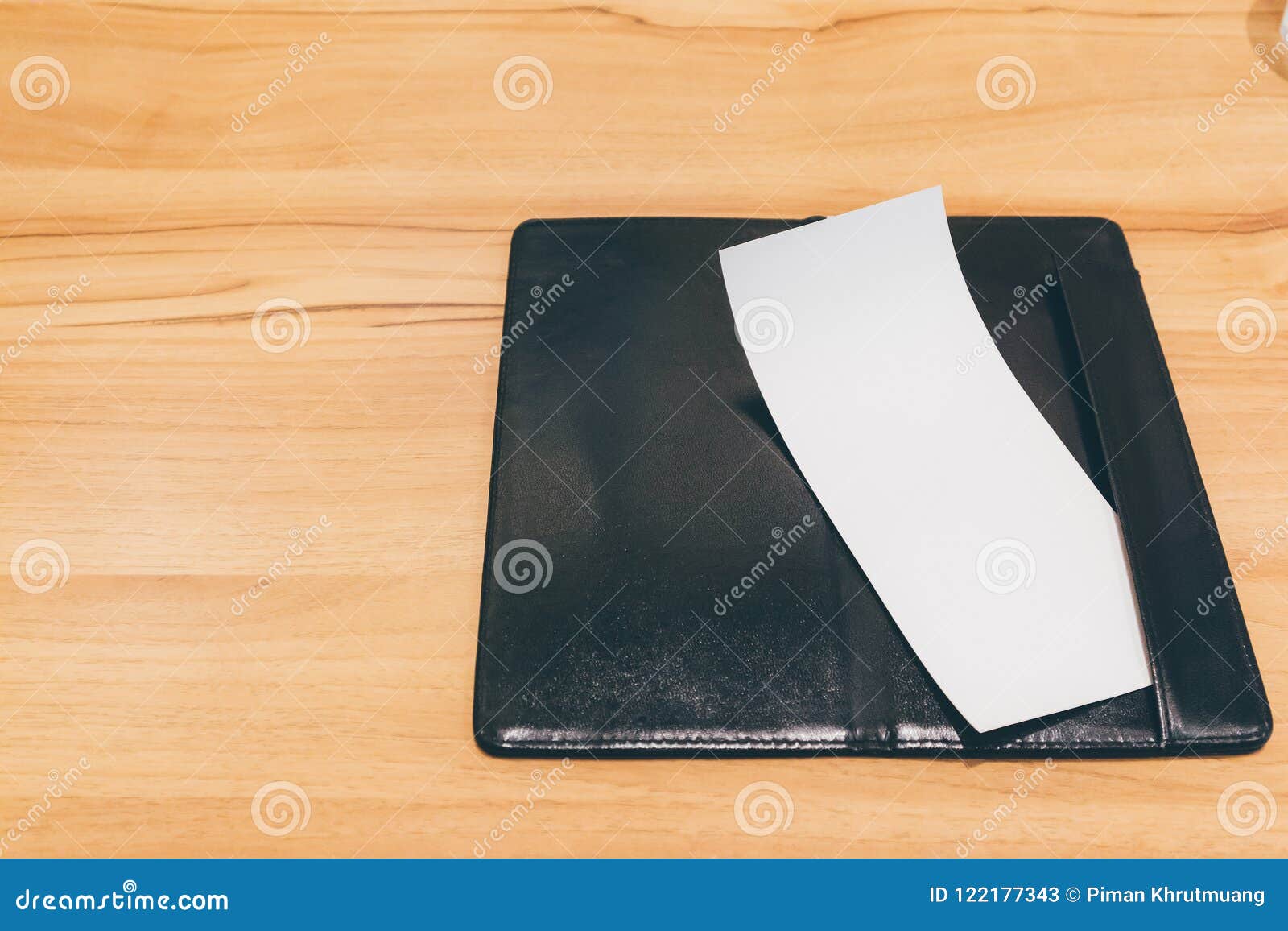 Blank Empty White Paper in Restaurant Payment Billing Receipt Stock ...