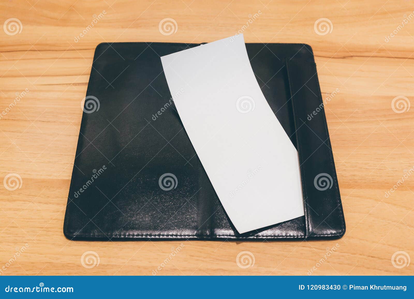 Blank Empty White Paper in Restaurant Payment Billing Receipt Stock ...