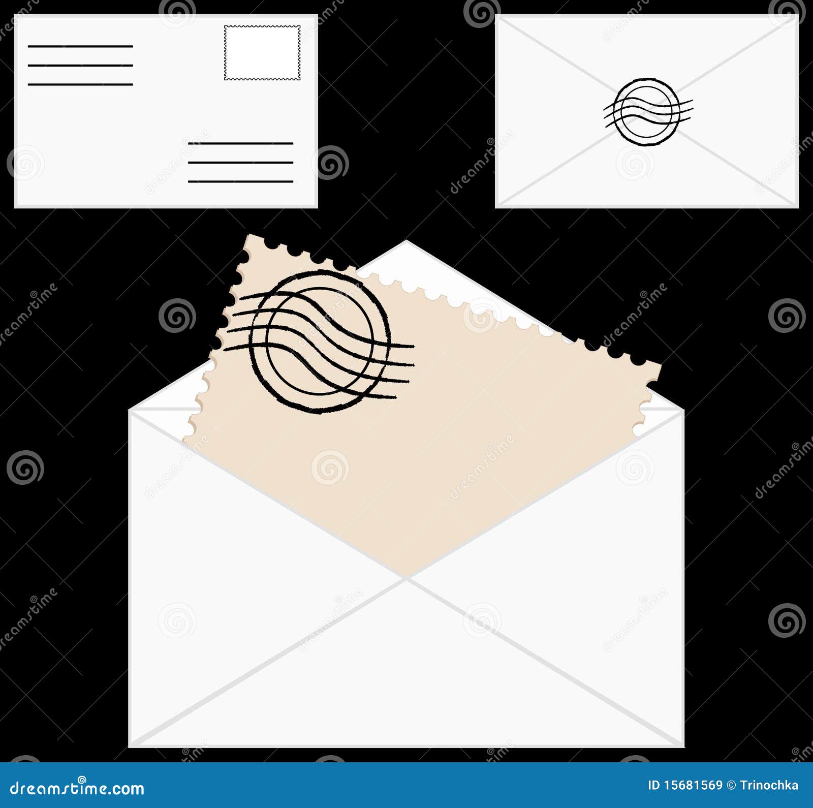 Blank envelope stock vector. Illustration of parcel, collection - 15681569