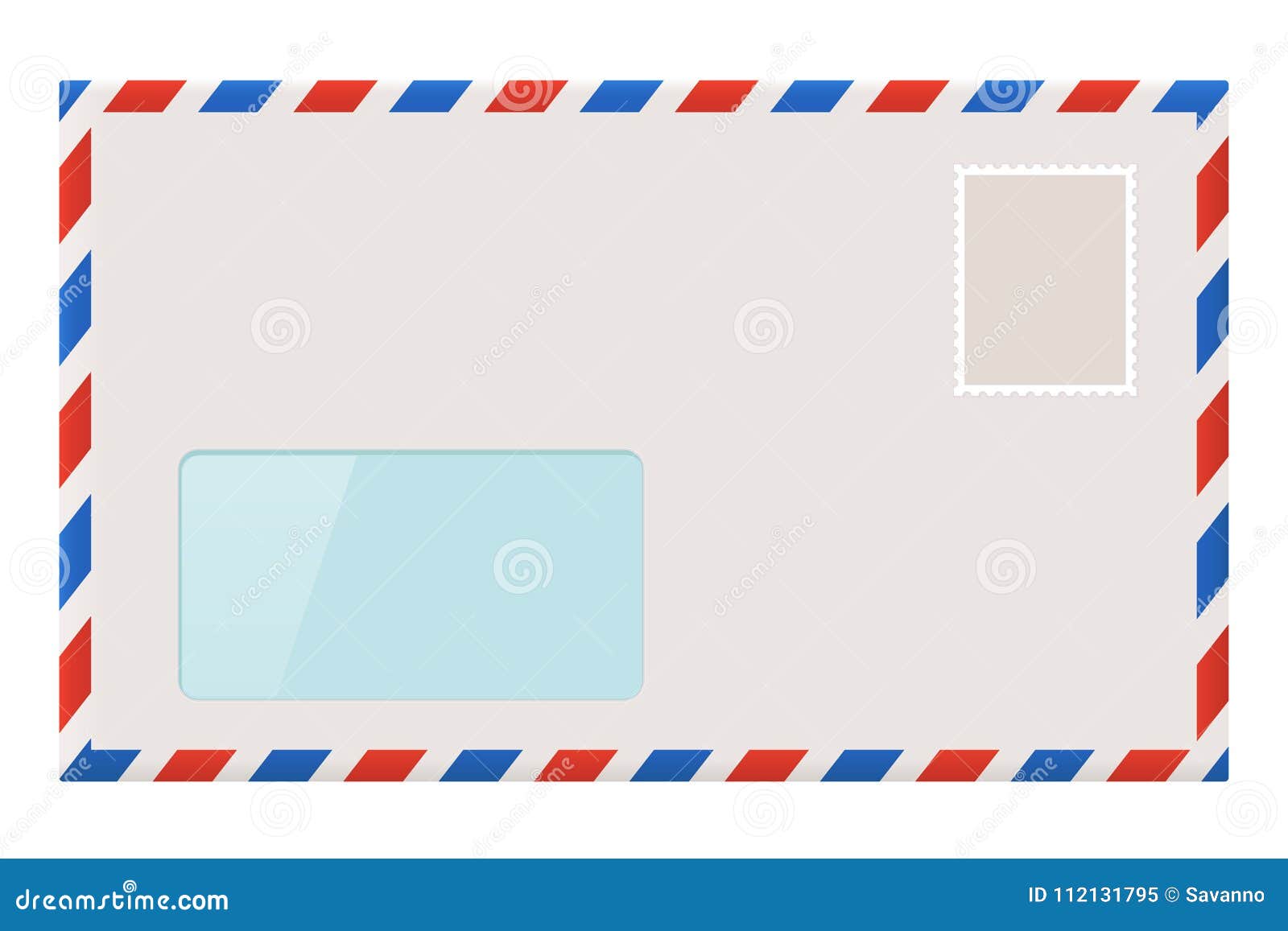 Blank Envelope With Address Window Stock Vector - Illustration of ...