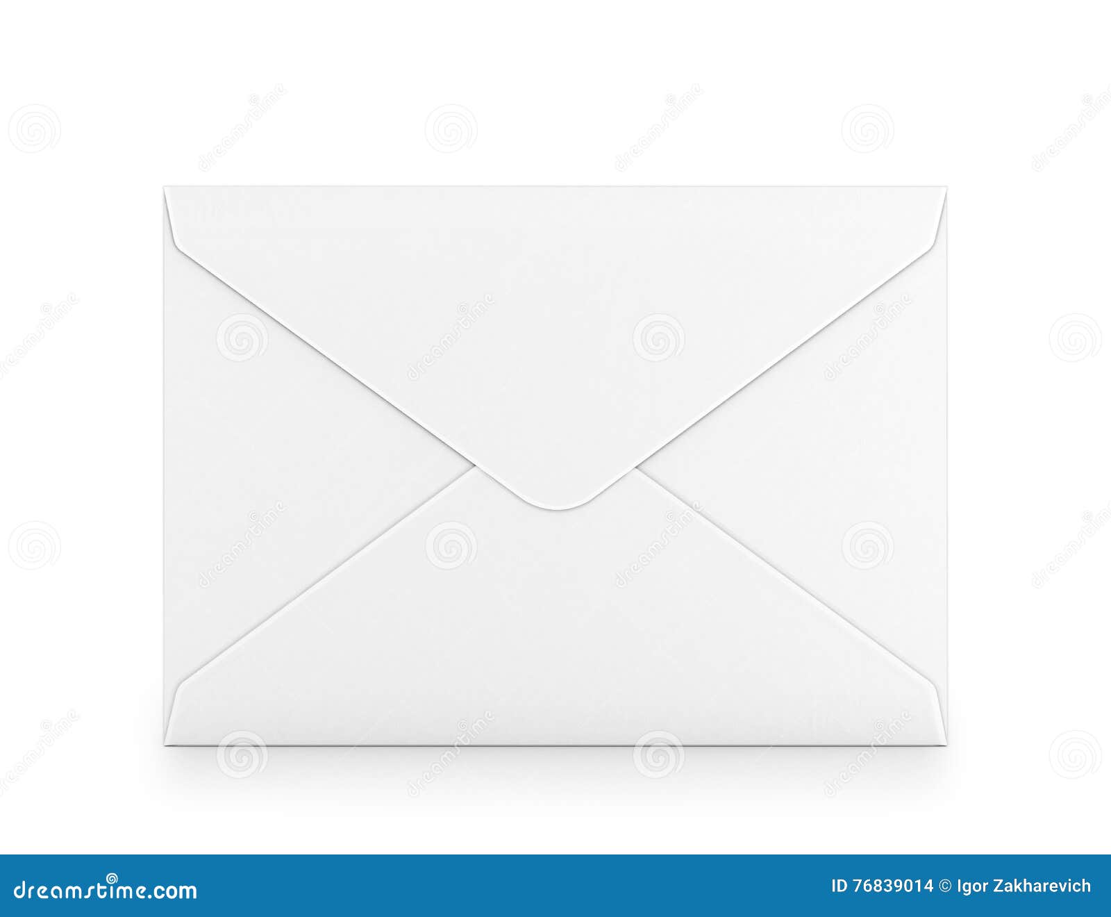 Blank Envelope Isolated on White Background. Stock Photo - Image of ...