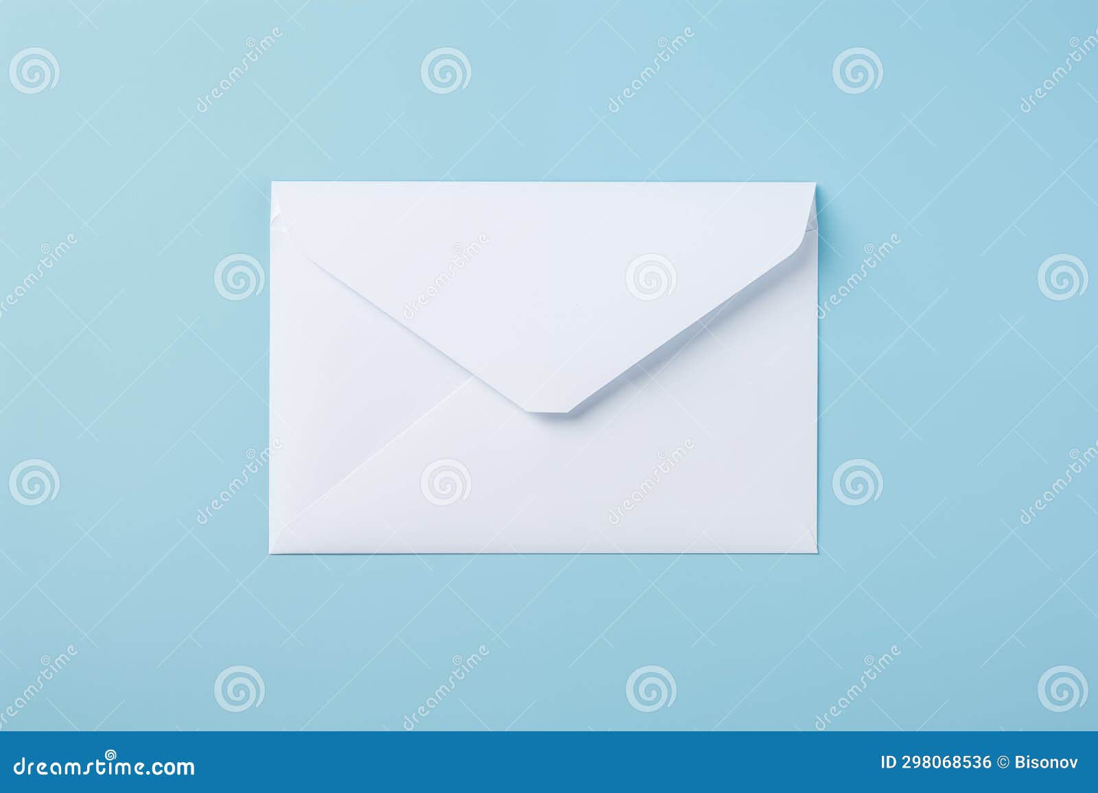 Blank Envelope Reverse Side on a Blue Background Stock Photo - Image of ...