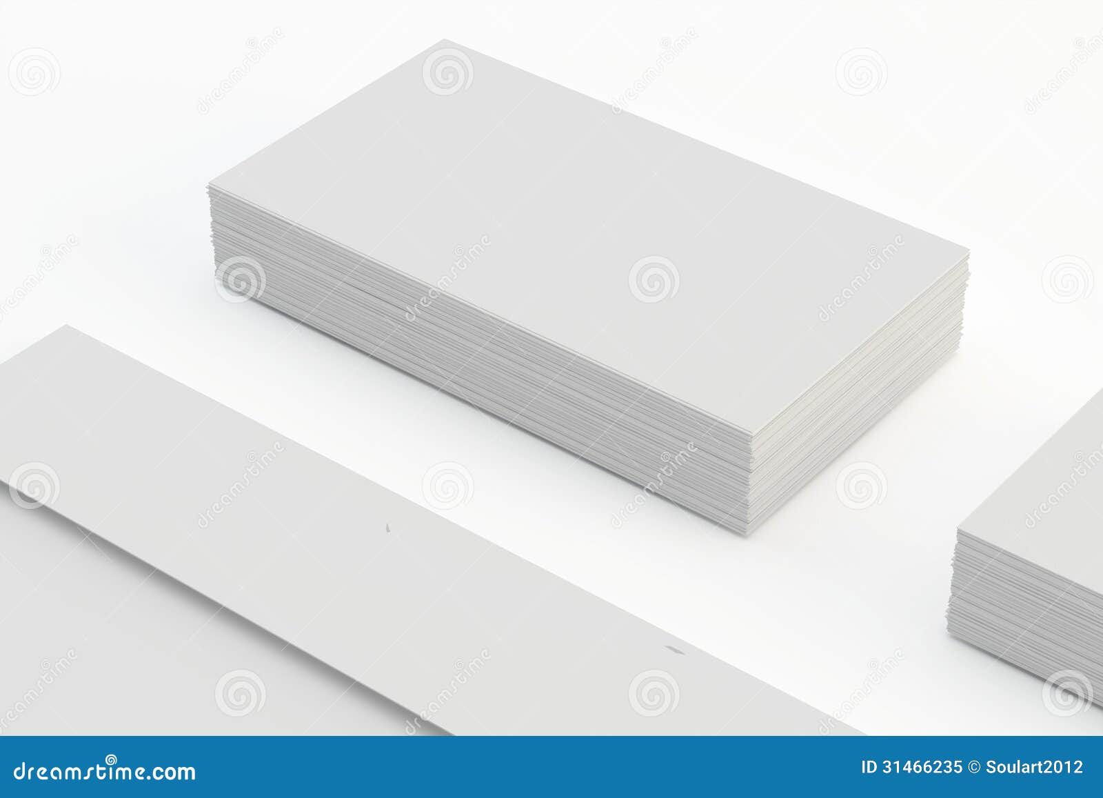 Blank Envelopes and Business Card Isolated on White with Soft Shadows ...