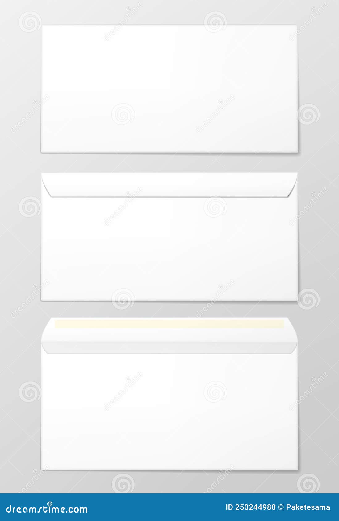 Blank envelopes. stock vector. Illustration of blank - 250244980