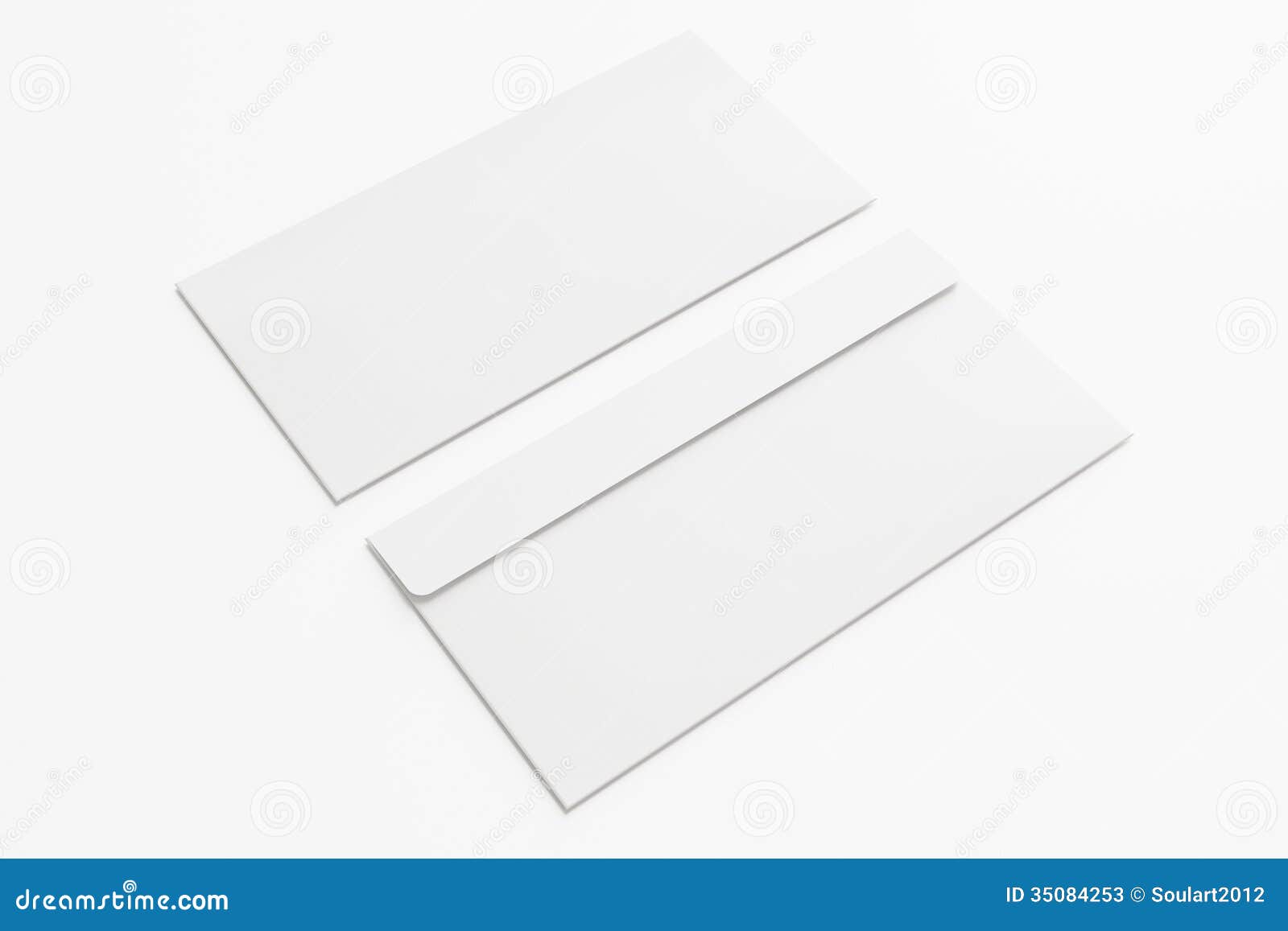 Blank envelopes on white stock image. Image of mockup - 35084253