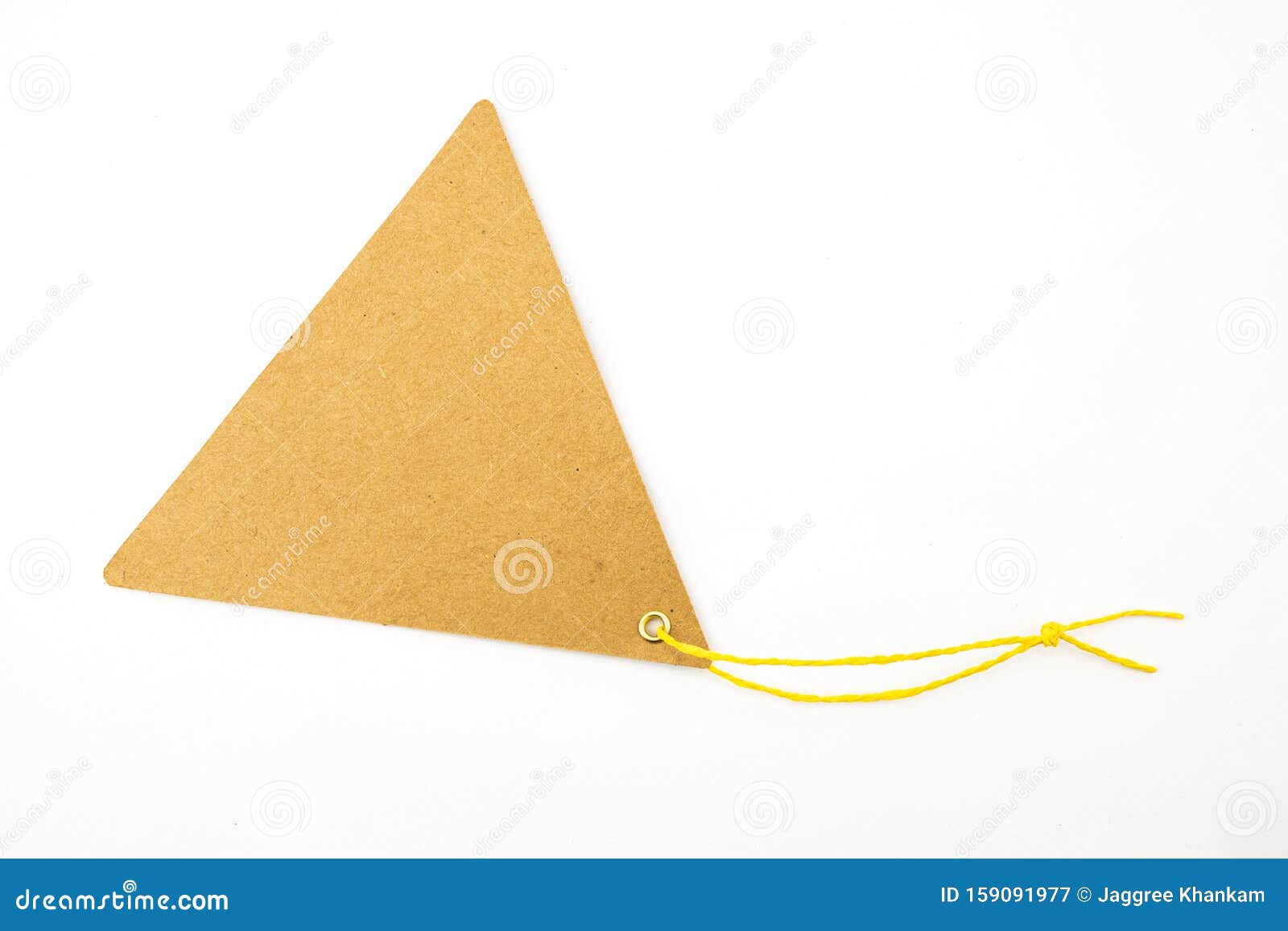 Blank Equilateral Triangles Paper Price Tag or Label on White ...