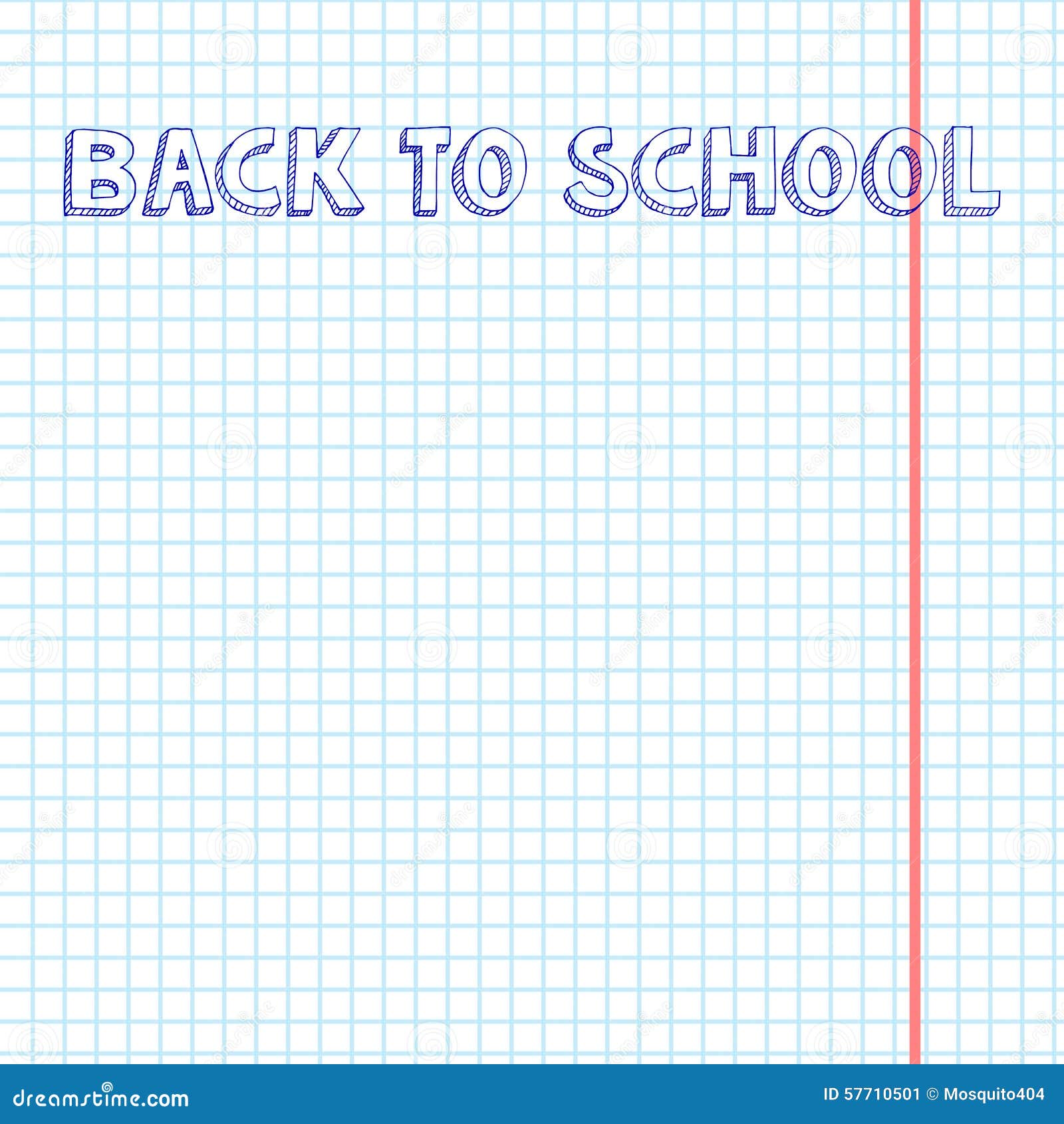 Blank Exercise Book Paper Sheet Stock Vector - Illustration of cartoon ...