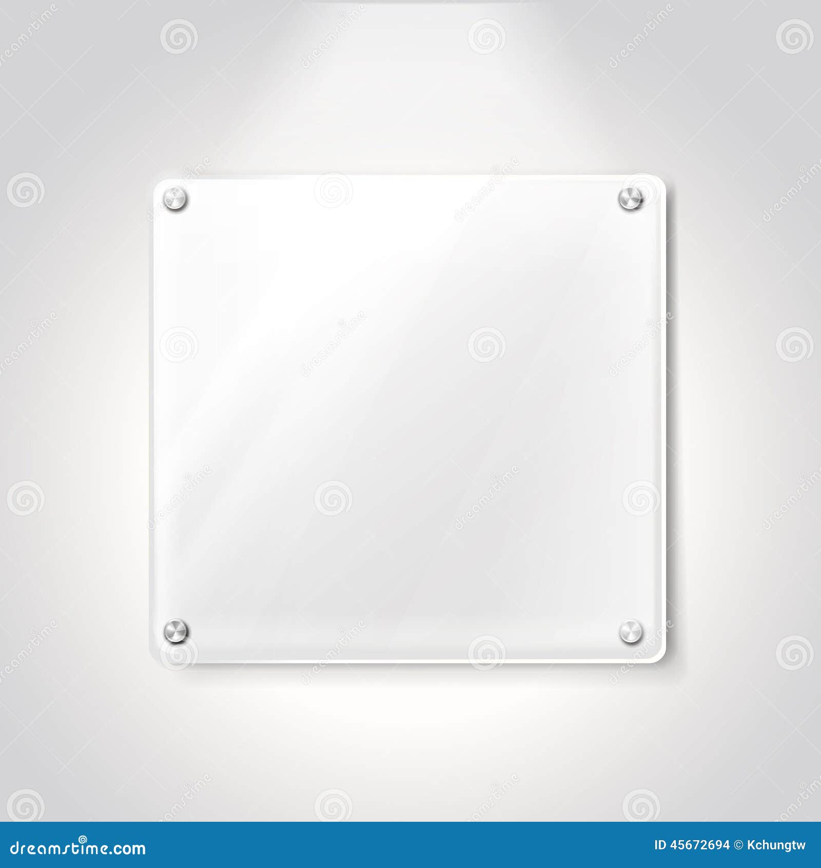 Set Glass Plate On Transparent Background, Clear Glass Showcase ...