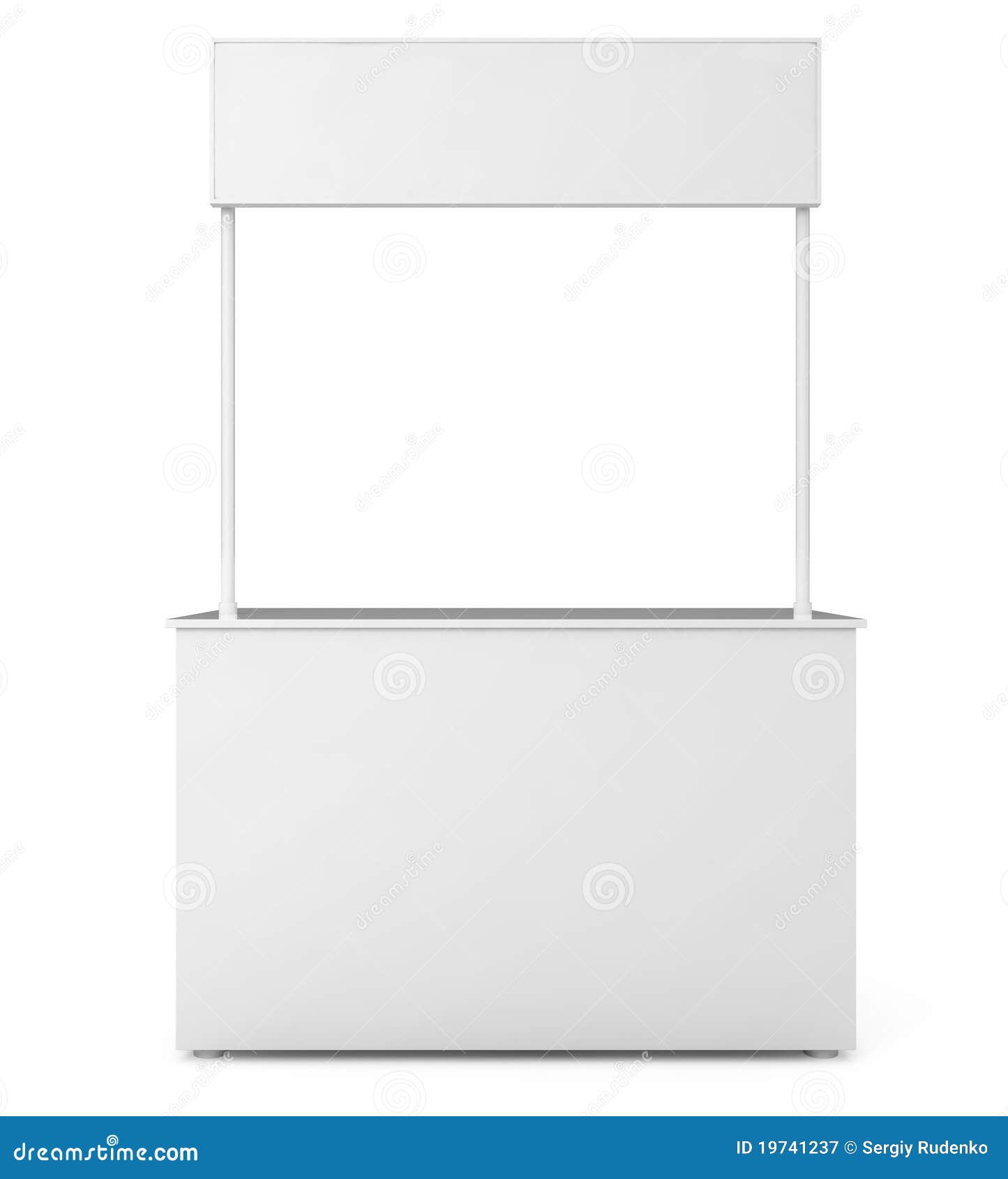 Blank Exhibition Stand Isolated on White Stock Illustration ...