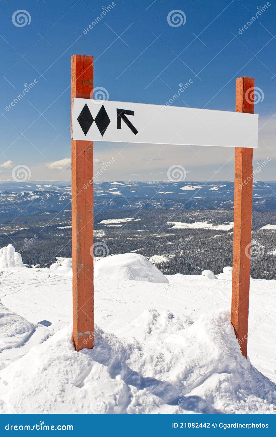 Blank Expert Terrain Ski Hill Sign Stock Photo - Image of sign, terrain ...