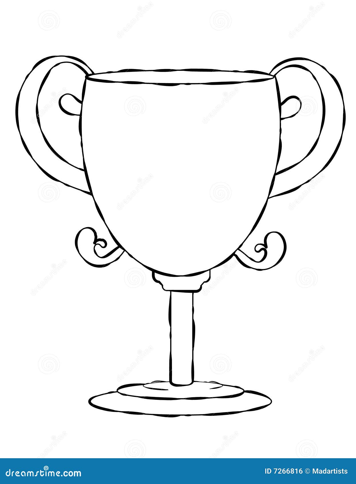 Blank Trophy Coloring