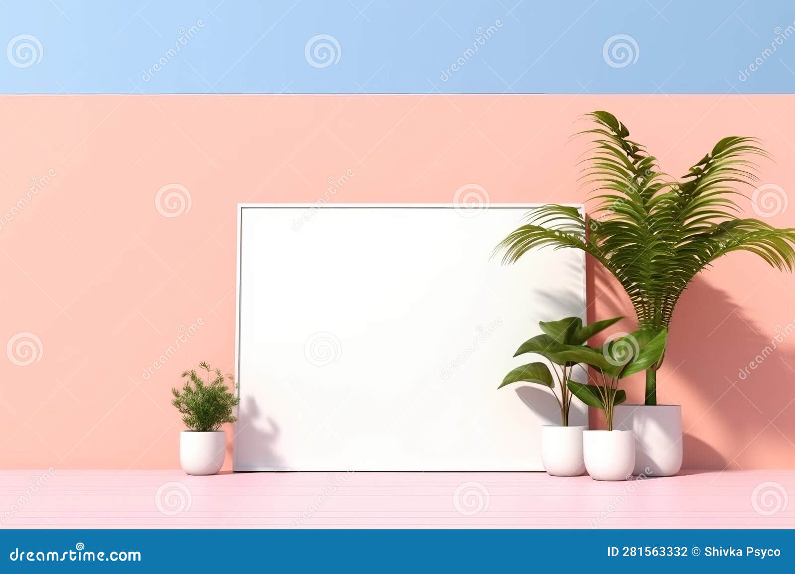 Blank Facebook Post for Summer Mood Generative AI Stock Illustration ...