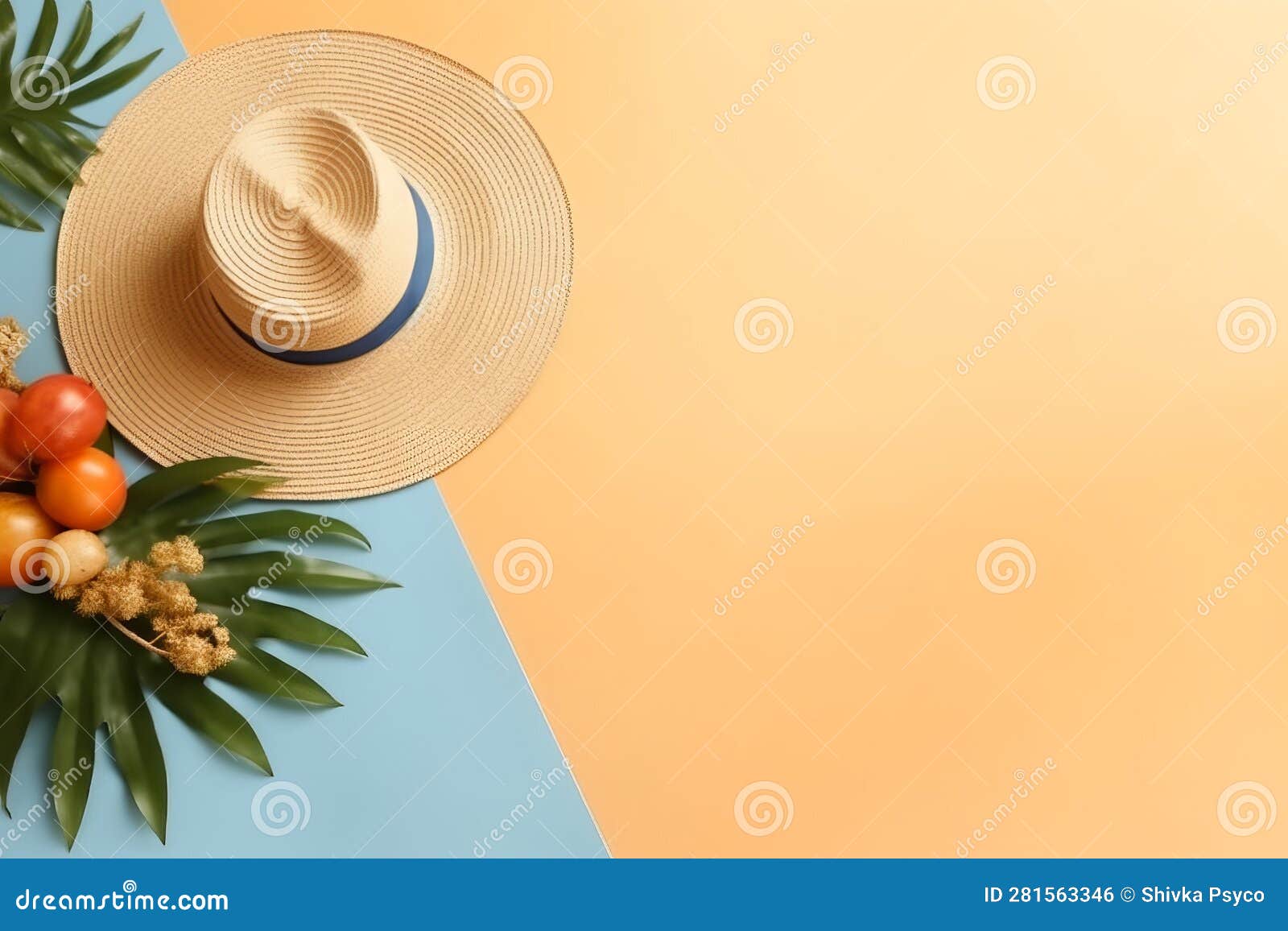 Blank Facebook Post for Summer Mood Generative AI Stock Illustration ...