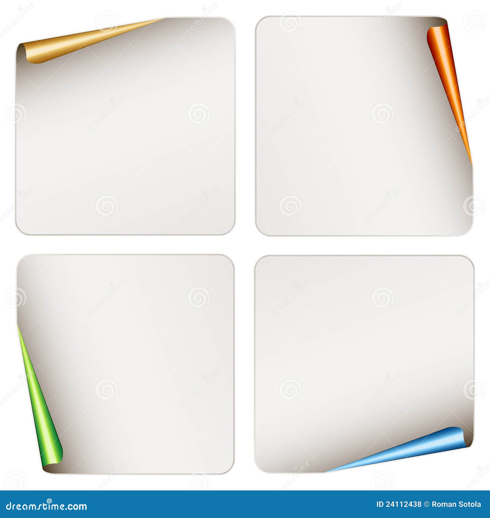 Blank festive stickers stock vector. Illustration of document - 24112438