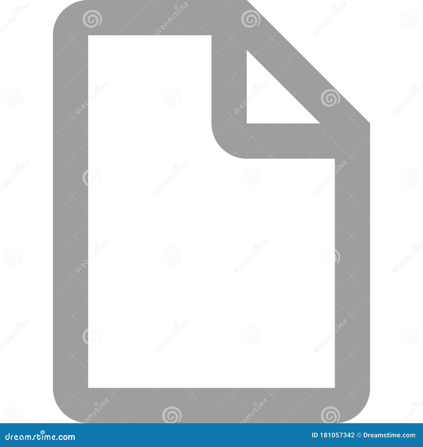 Blank File, Clean, Document Vector Icon Stock Vector - Illustration of ...