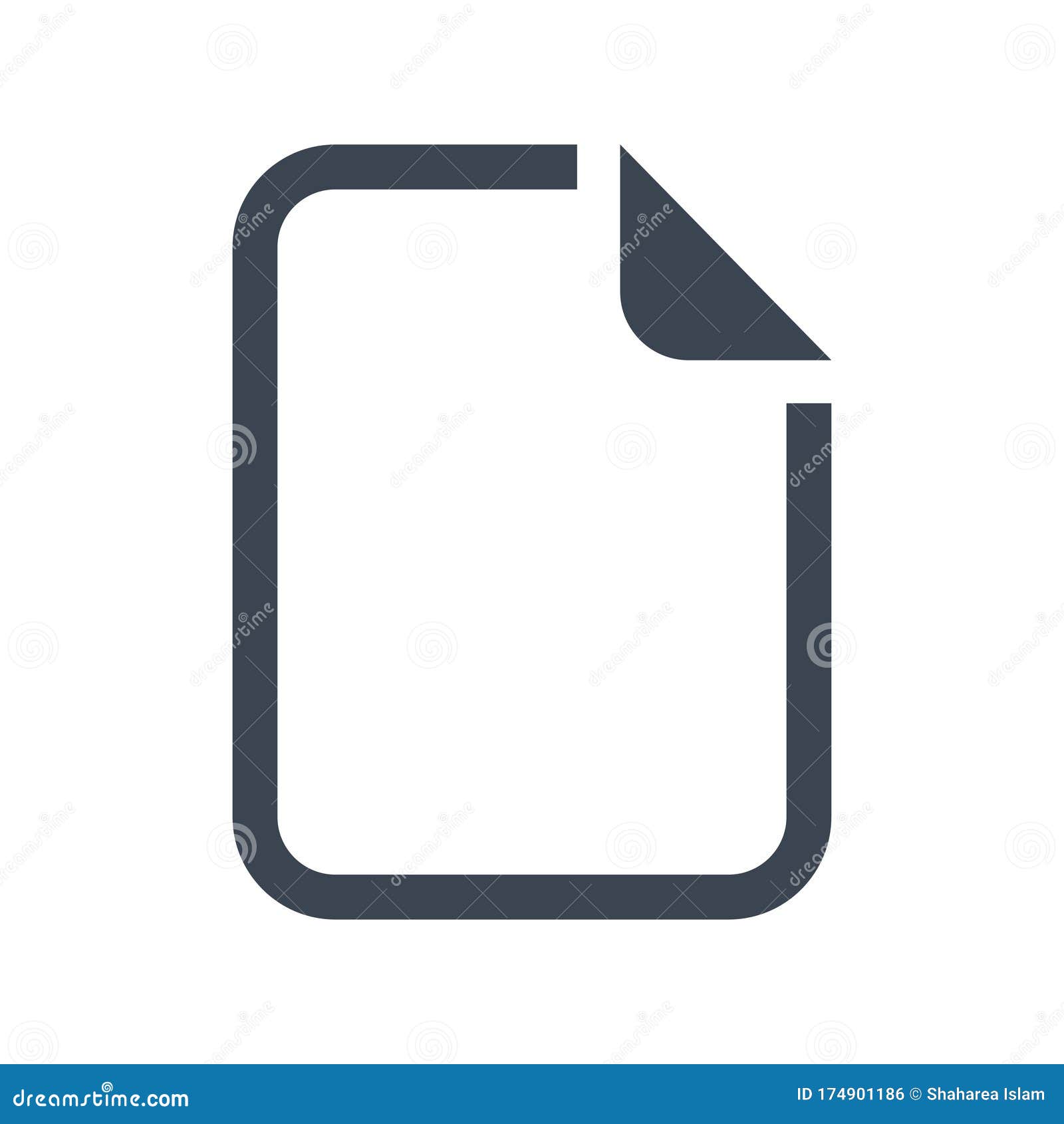 Blank File Icon stock vector. Illustration of document - 174901186