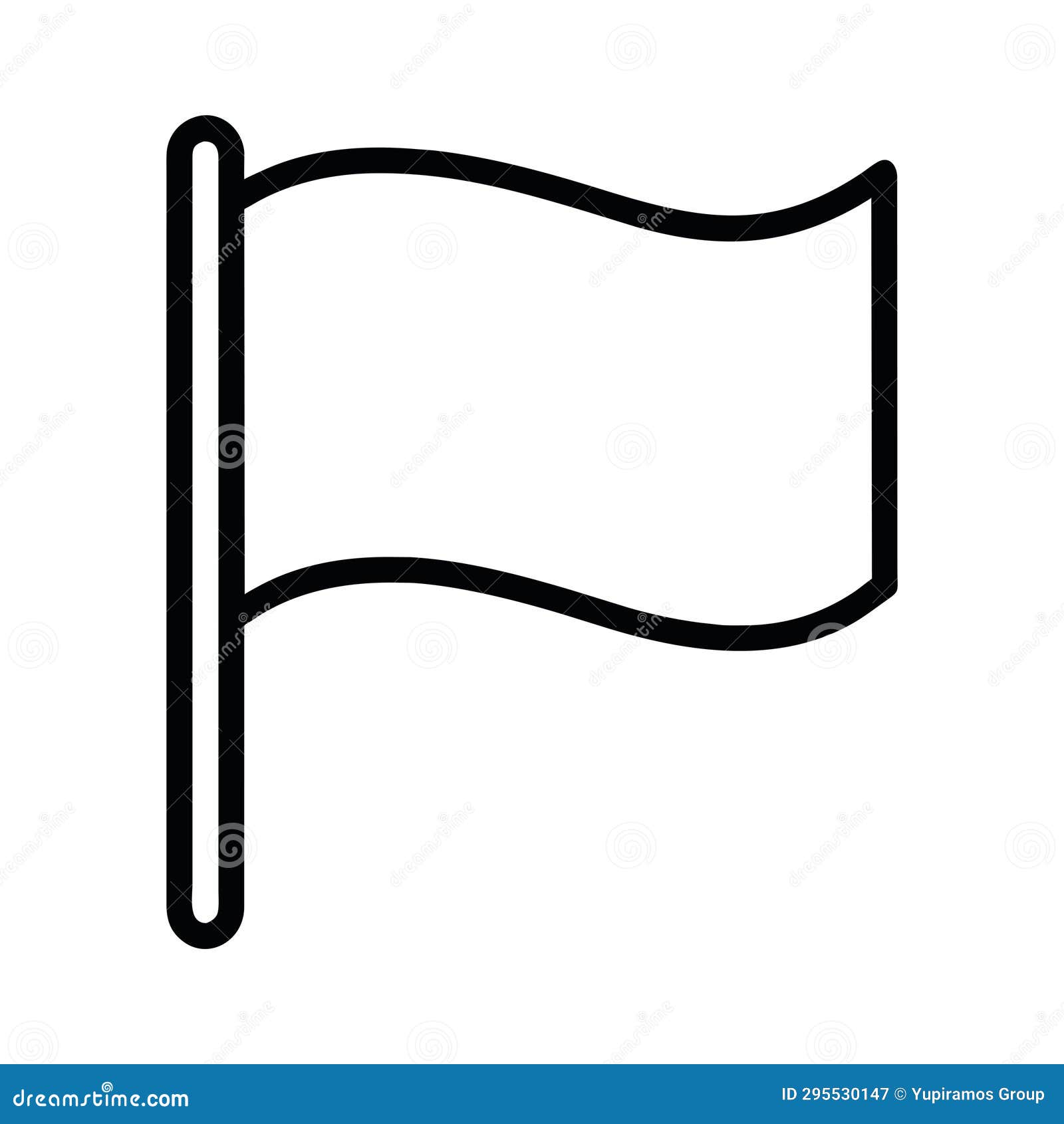 Blank flag icon stock vector. Illustration of announcement - 295530147