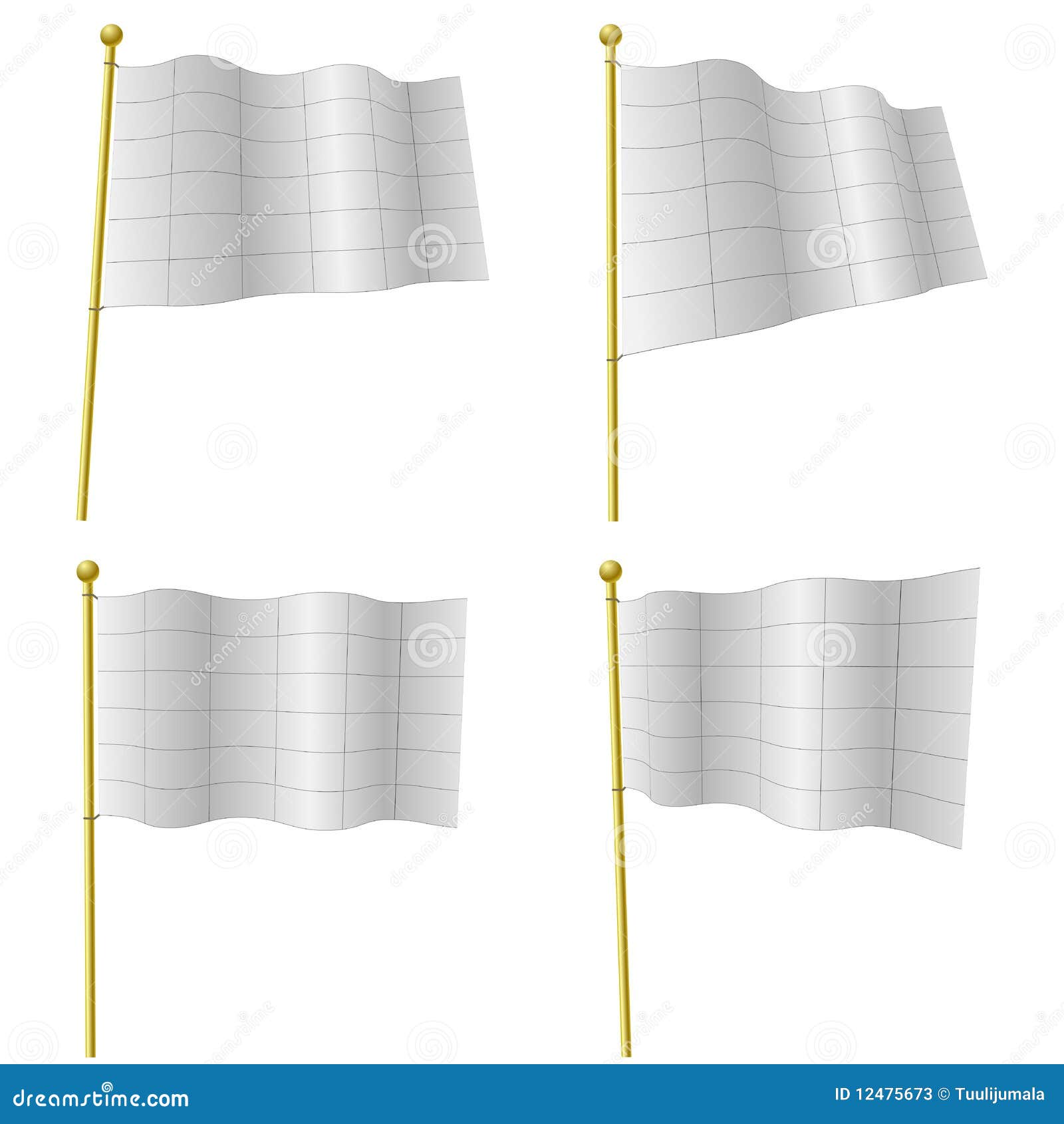 Blank flags stock vector. Illustration of perspective - 12475673