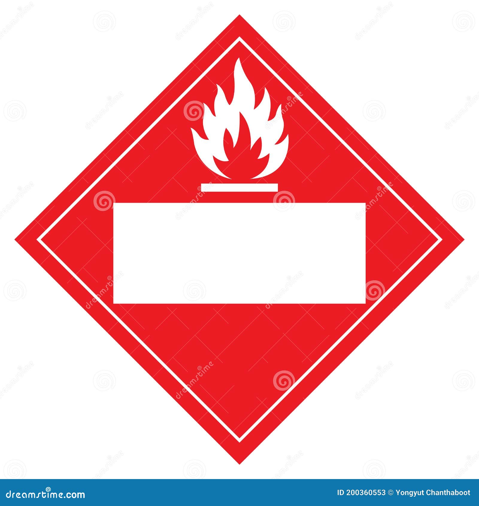 Blank Flammable Symbol Sign ,Vector Illustration, Isolate on White ...