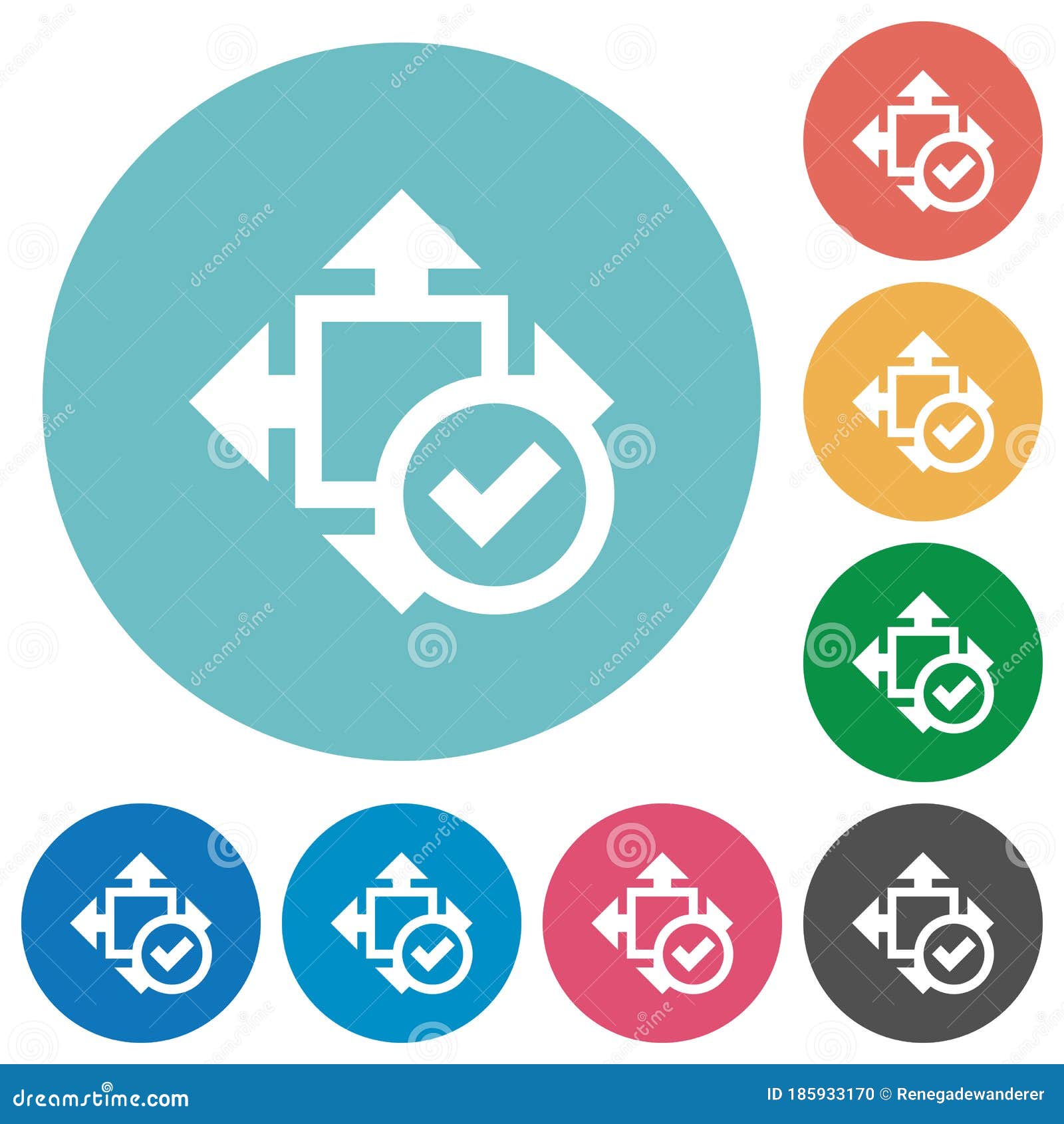 Accept Icon In Circle. Checkmark Symbol, Check Mark Icon, Verifying ...