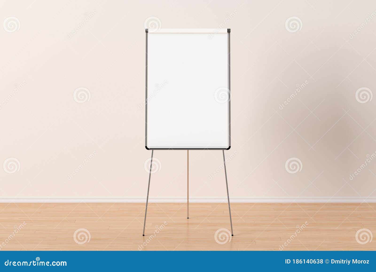 Blank flip chart standing stock illustration. Illustration of copy ...