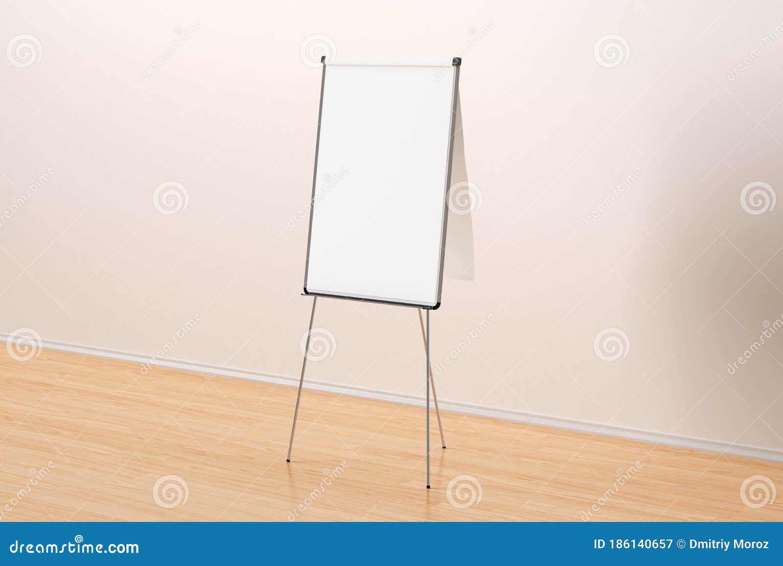 Blank flip chart standing stock illustration. Illustration of ...