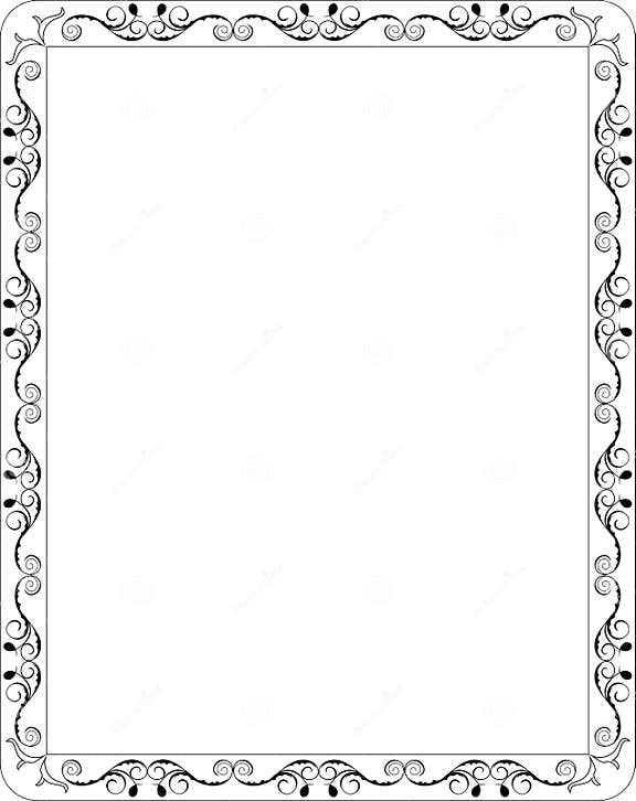 Blank floral frame border stock vector. Illustration of design - 15232010