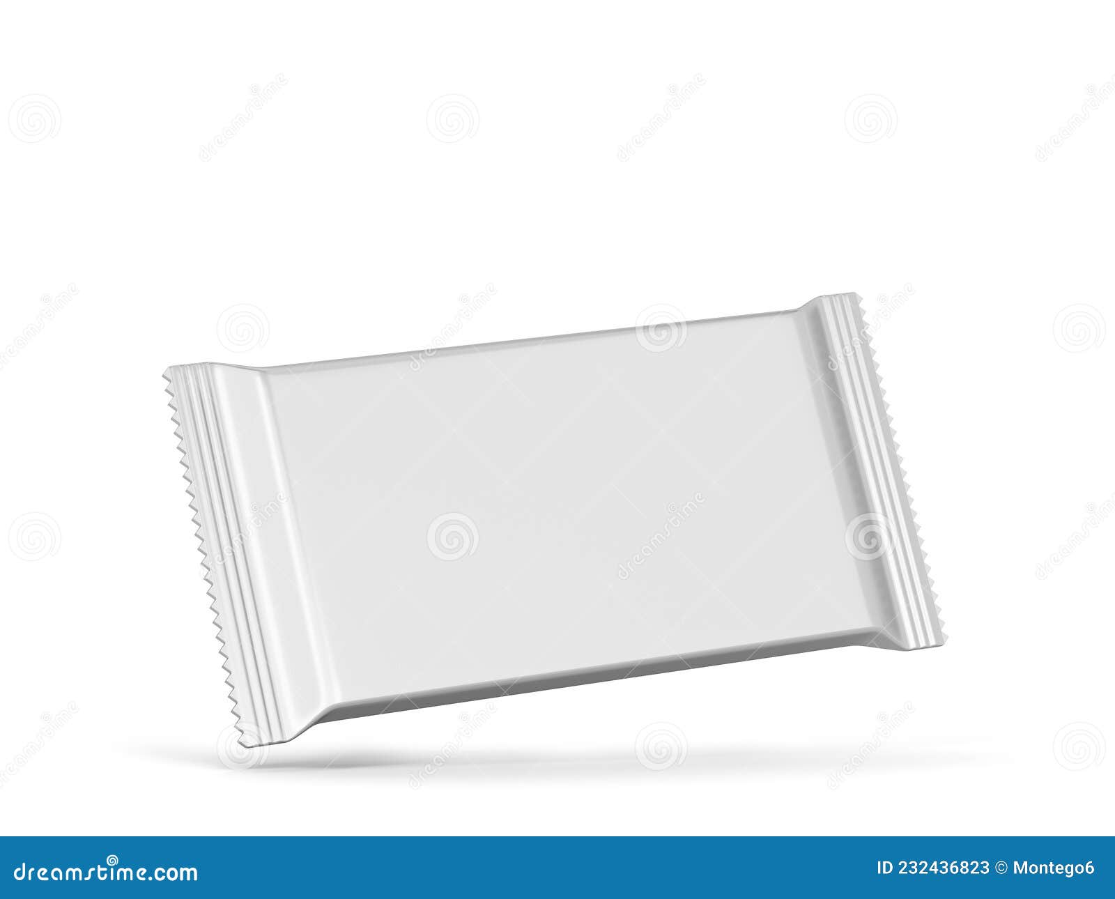 Blank flow pack mockup stock illustration. Illustration of isolated ...