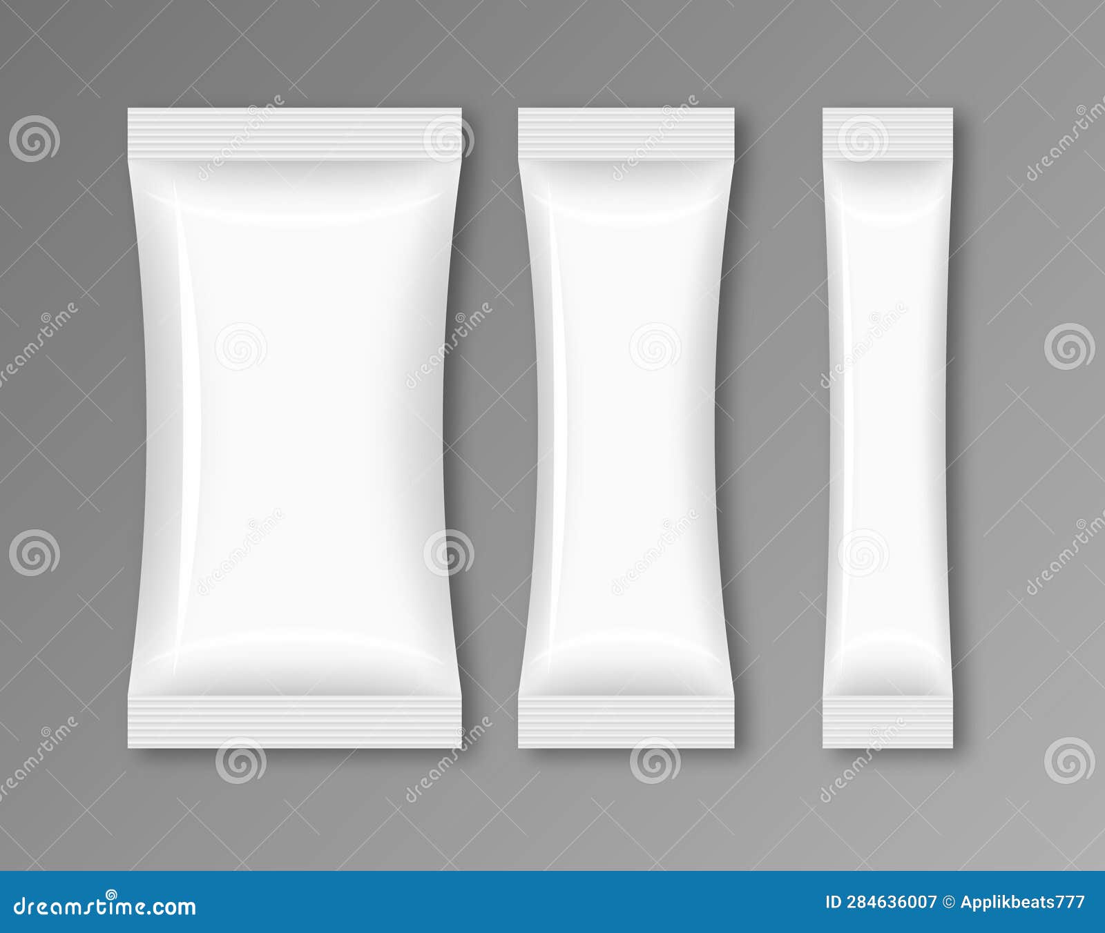 Blank Flow Packaging Food. Snack Pack Plastic Vector Foil Design ...