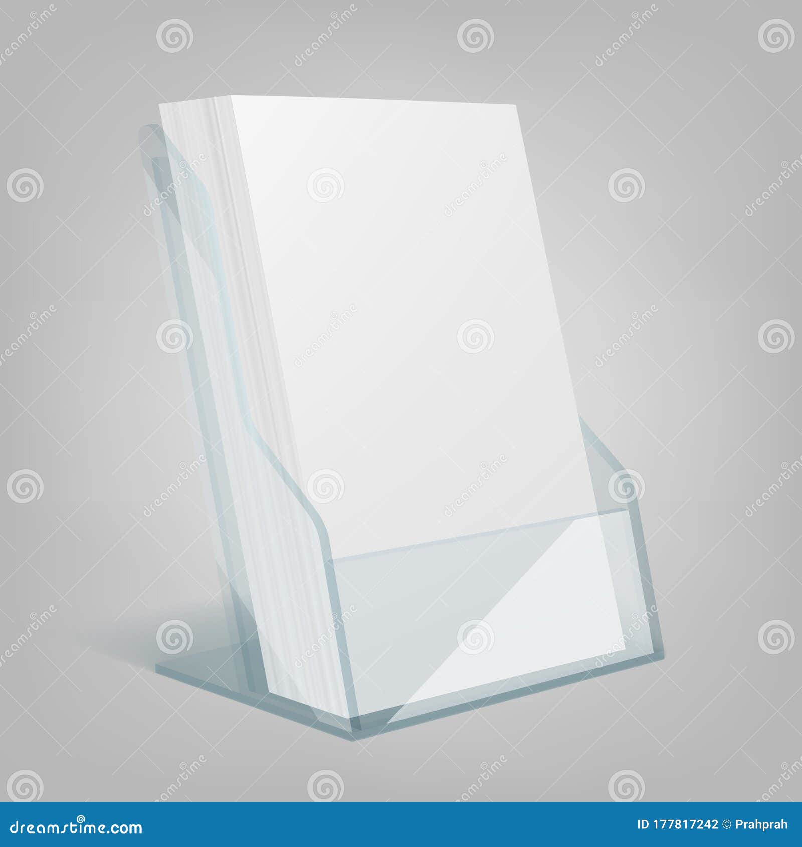 Blank Flyer Glass or Plastic Transparent Stand Stock Vector ...