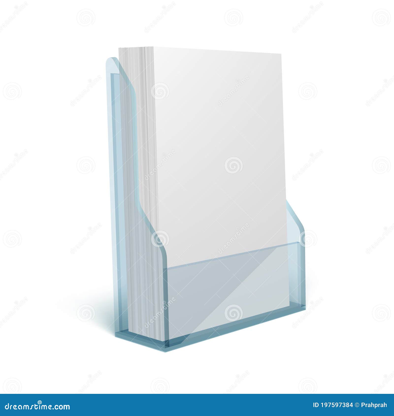 Blank Flyer Glass or Plastic Transparent Stand Stock Illustration ...