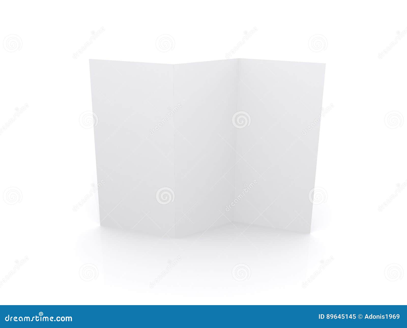 Dl Flyer White Template Paper On Blue Background Stock Photography ...