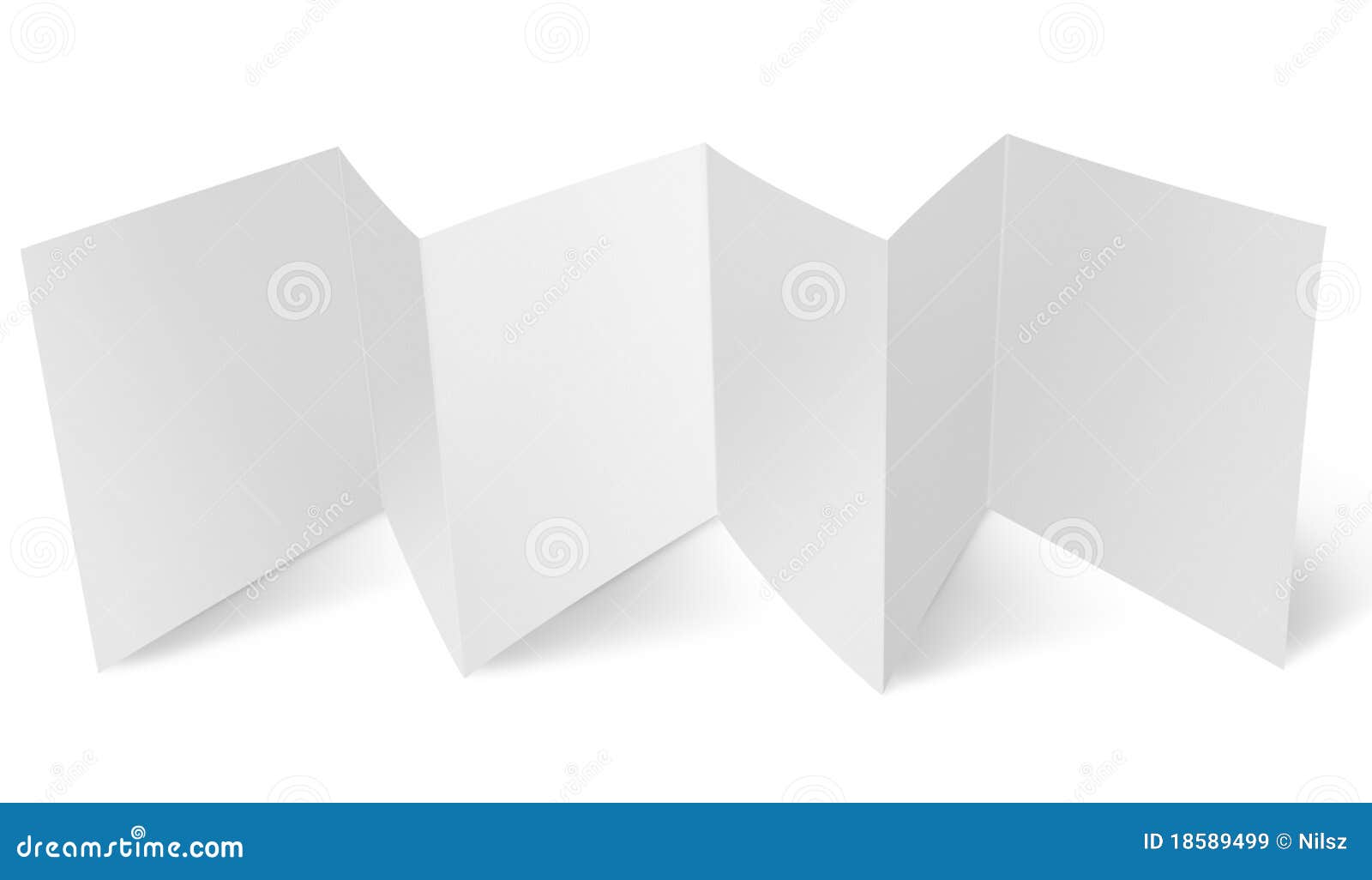 Blank Flyer with Zigzag Fold Stock Image - Image of folded, advertise ...