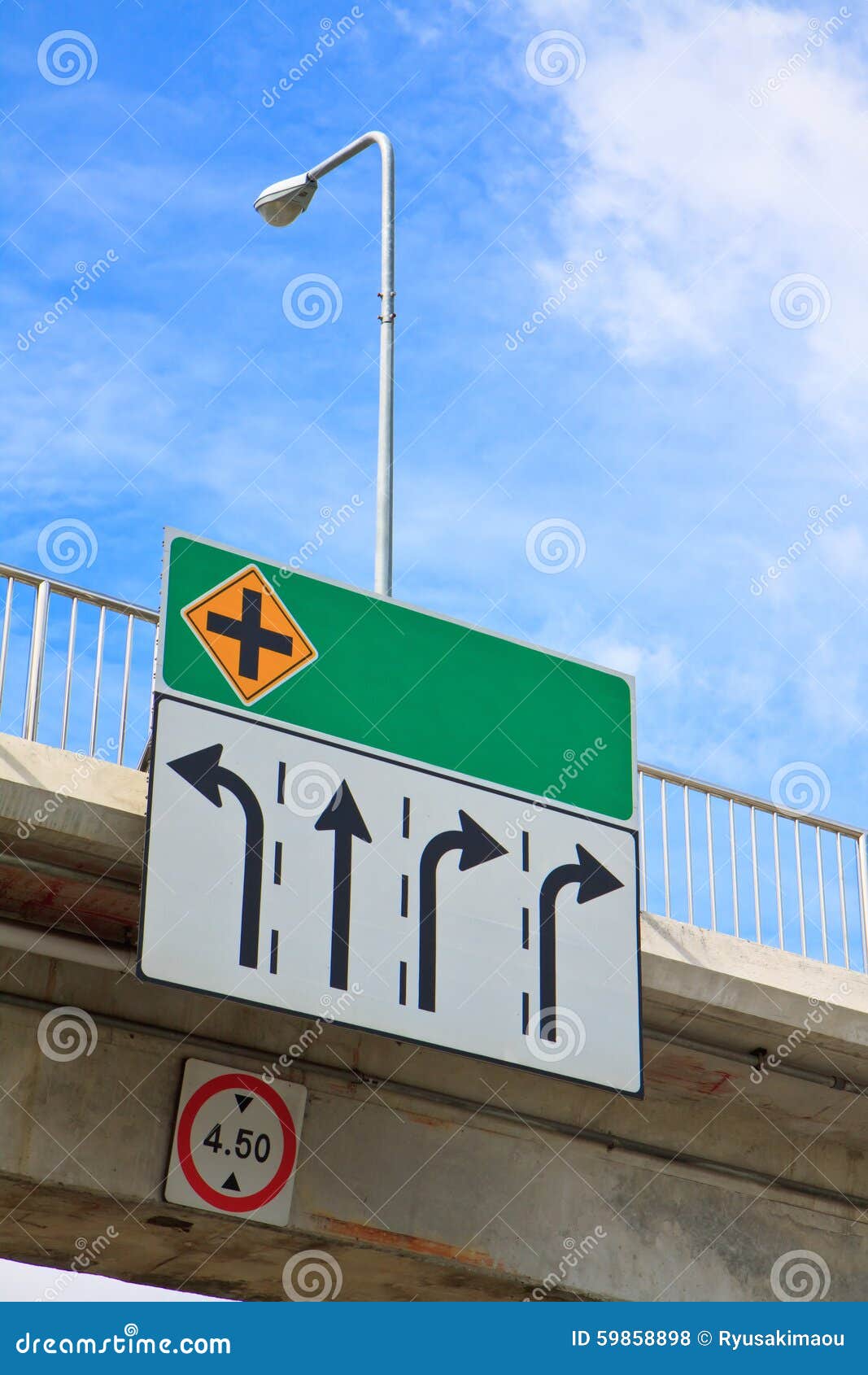 Blank flyover signs stock photo. Image of traffic, direction - 59858898