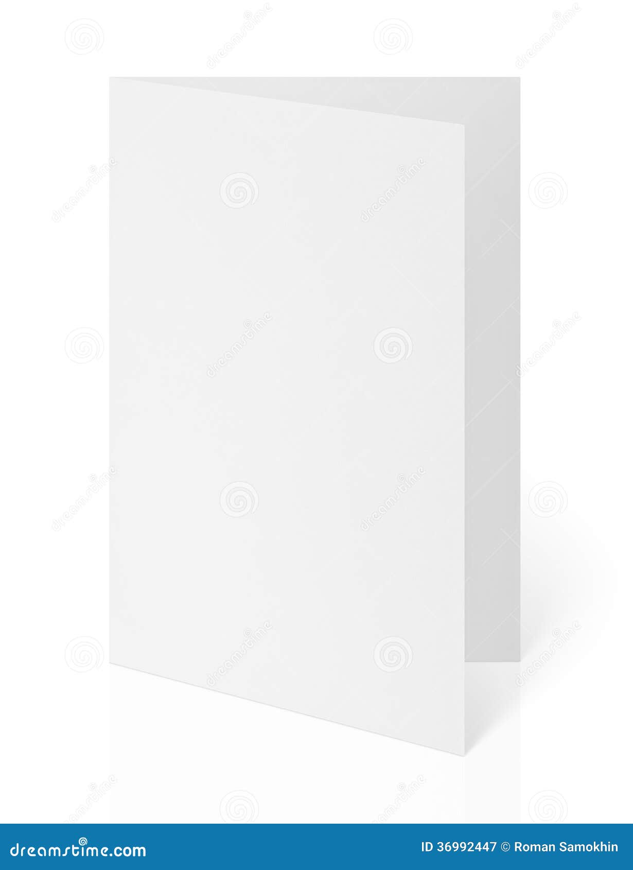 Blank Folded Sheet Of Paper, Letterhead Or Flyer, And Envelope Over ...