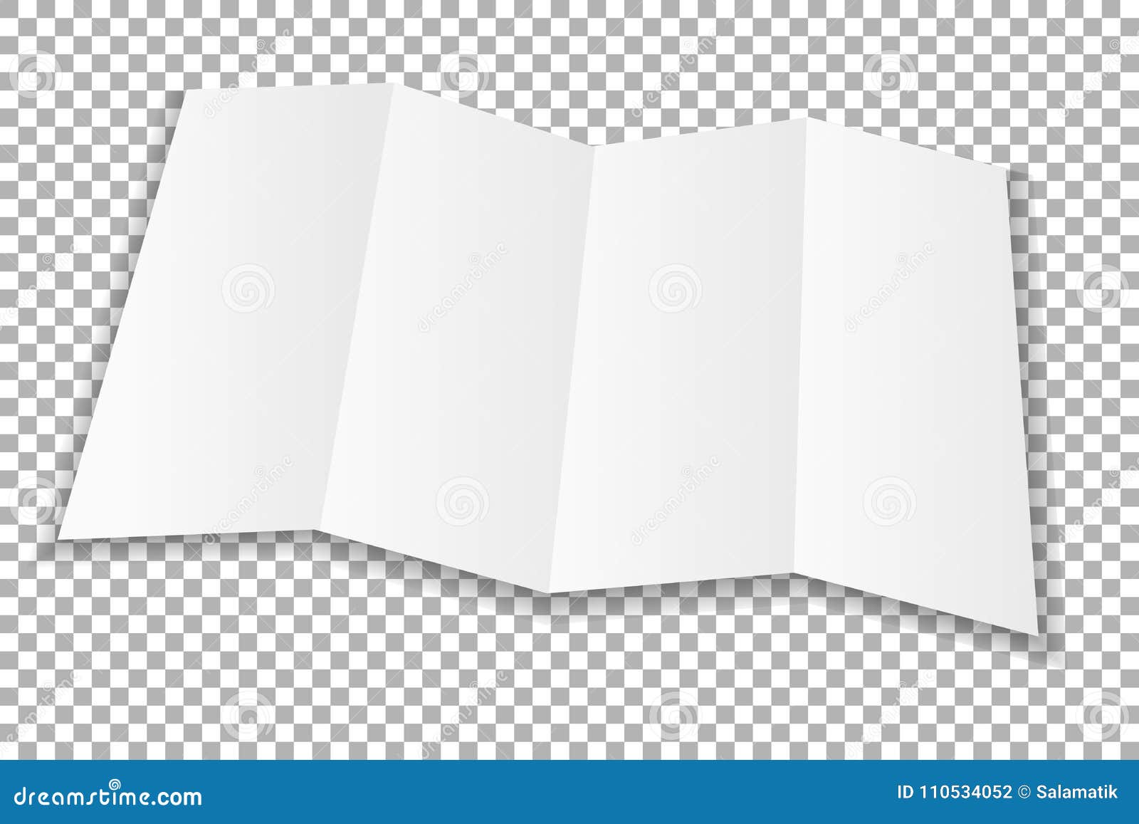 Folded Leaflet White Blank Paper Template Book Royalty-Free Stock Photo ...