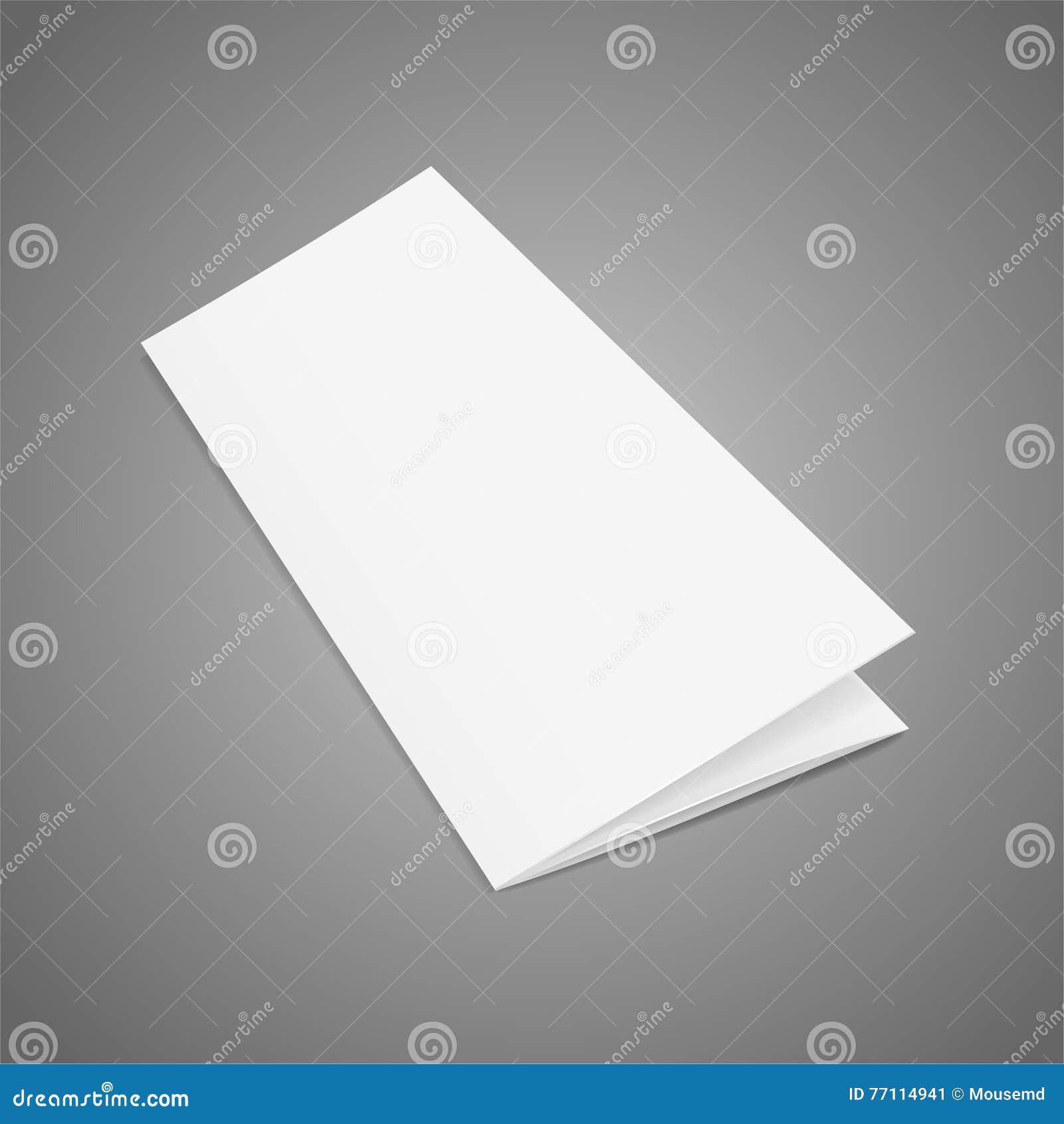 Blank Folded Leaflet White Paper Template. Vector Stock Vector ...