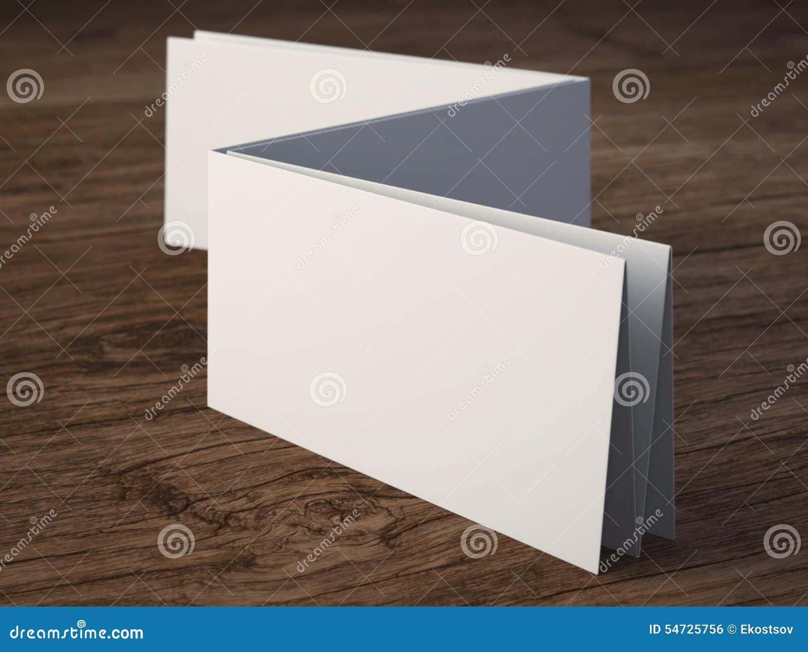 Blank folded paper leaflet stock photo. Image of marketing - 54725756