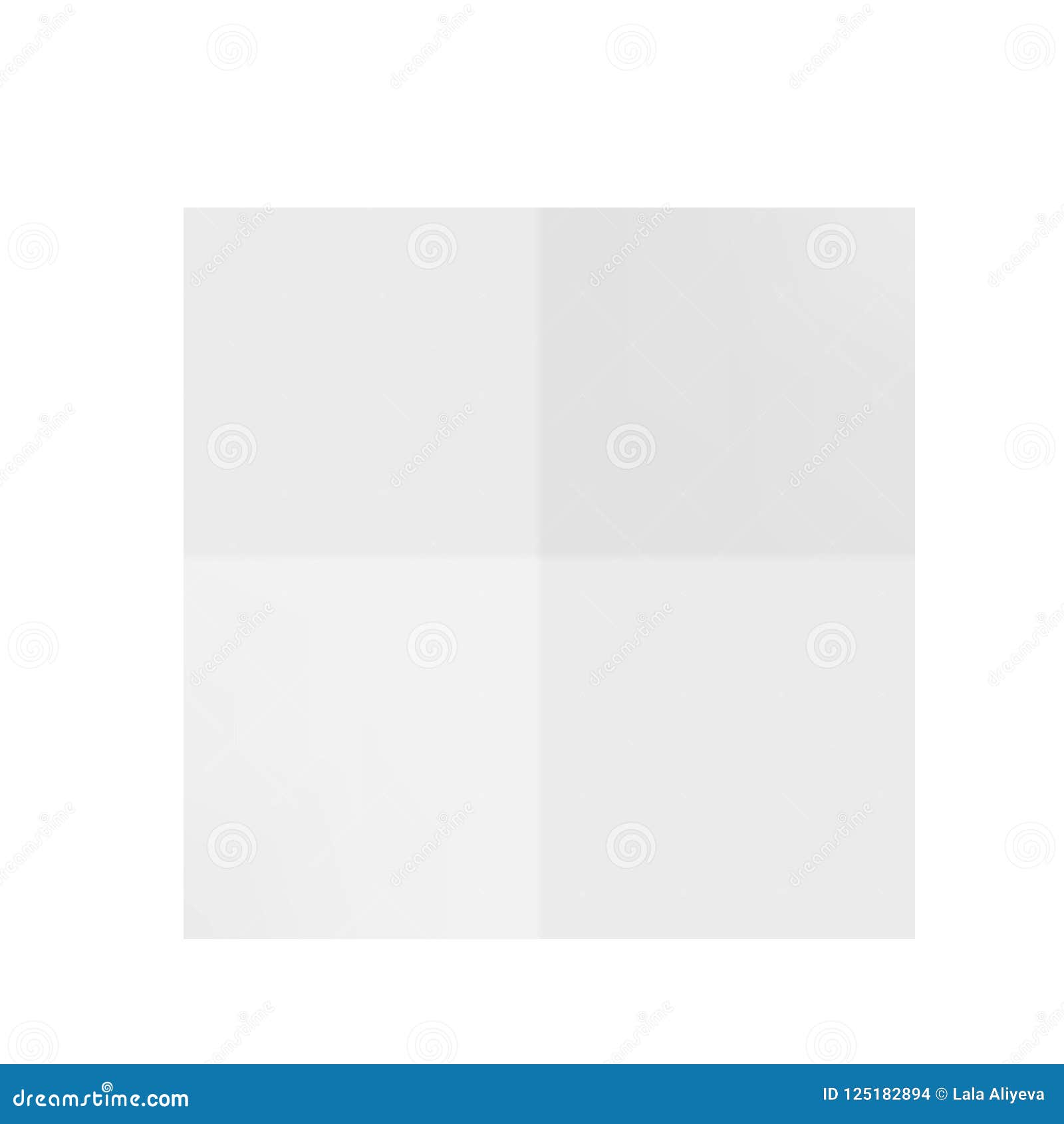 Blank of Folded in a Quarter Paper for Your Design. Vector Stock ...