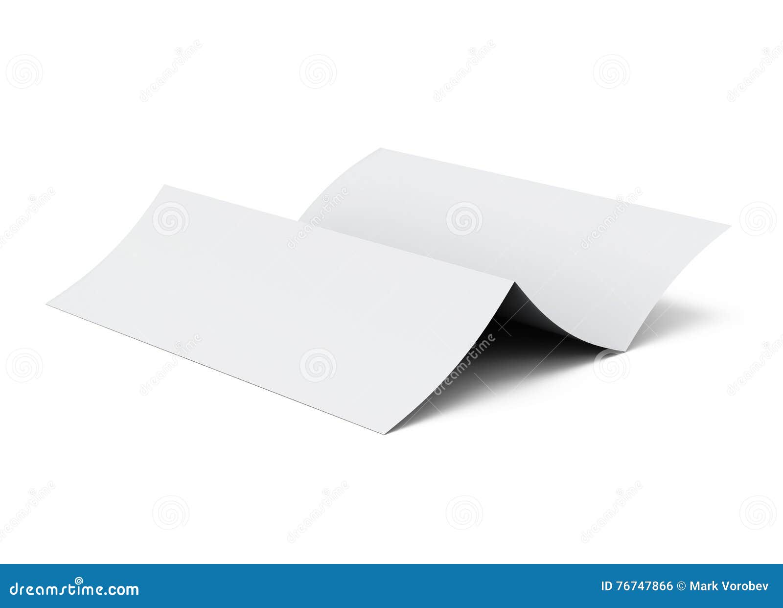 Blank Folded Paper Leaflet Royalty-Free Illustration | CartoonDealer ...