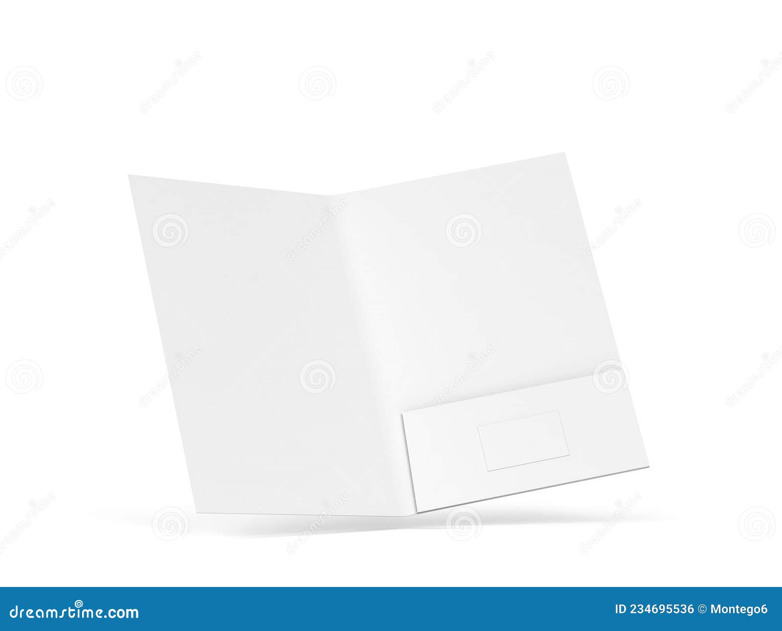 Blank Folder with Business Card Mockup Stock Illustration ...