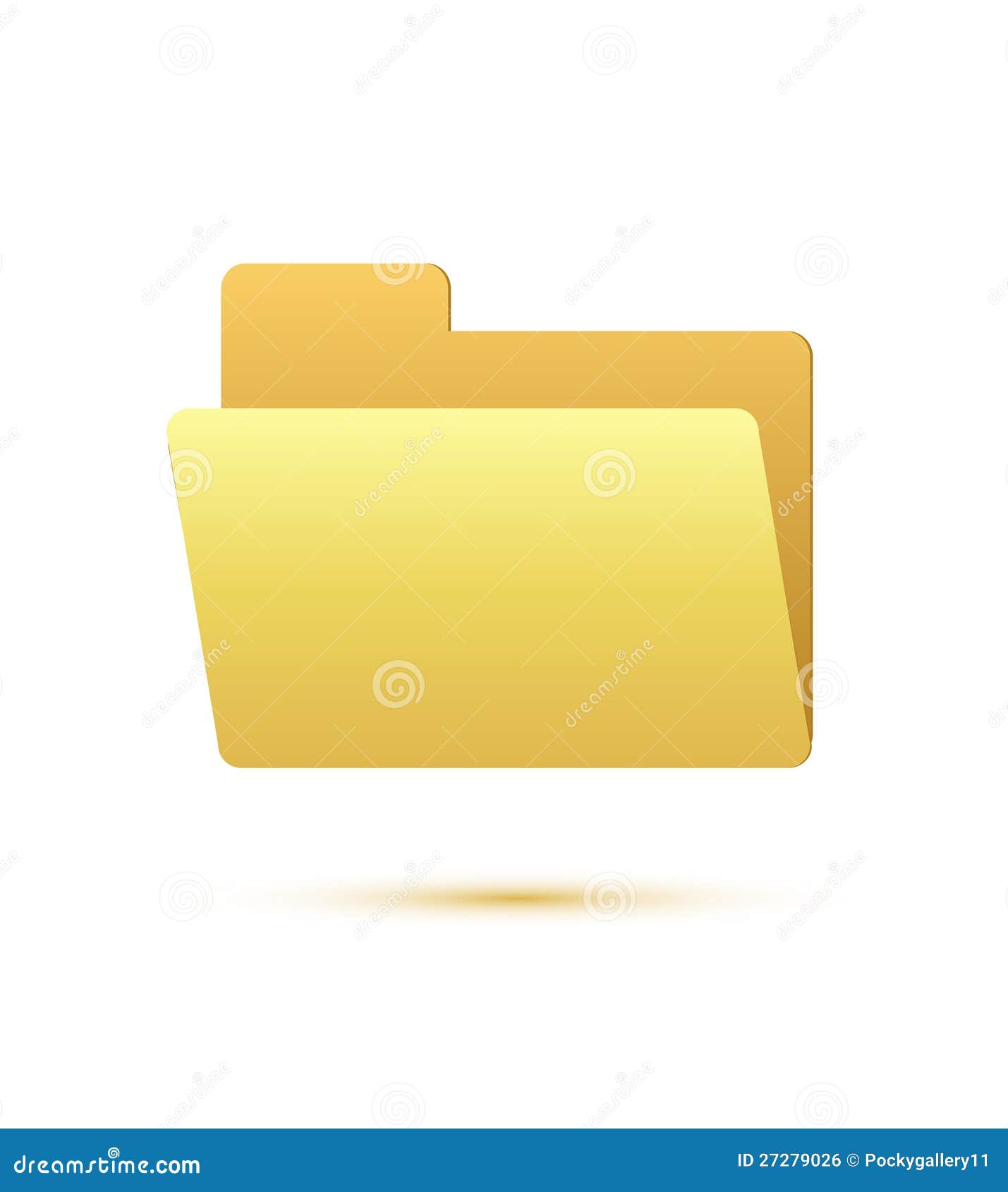 Blank folder icon stock vector. Illustration of design - 27279026