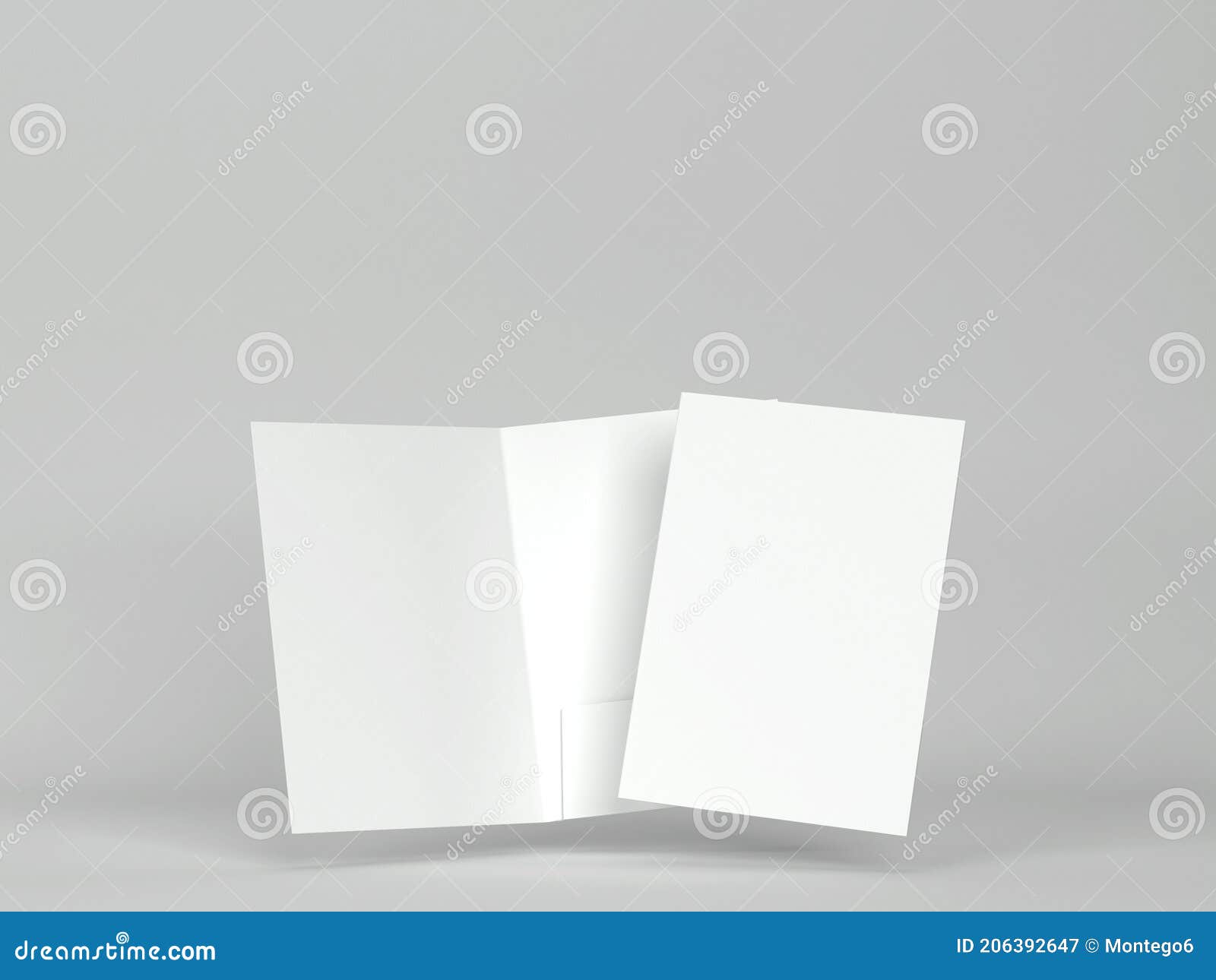 Blank folder mockup stock illustration. Illustration of blank - 206392647