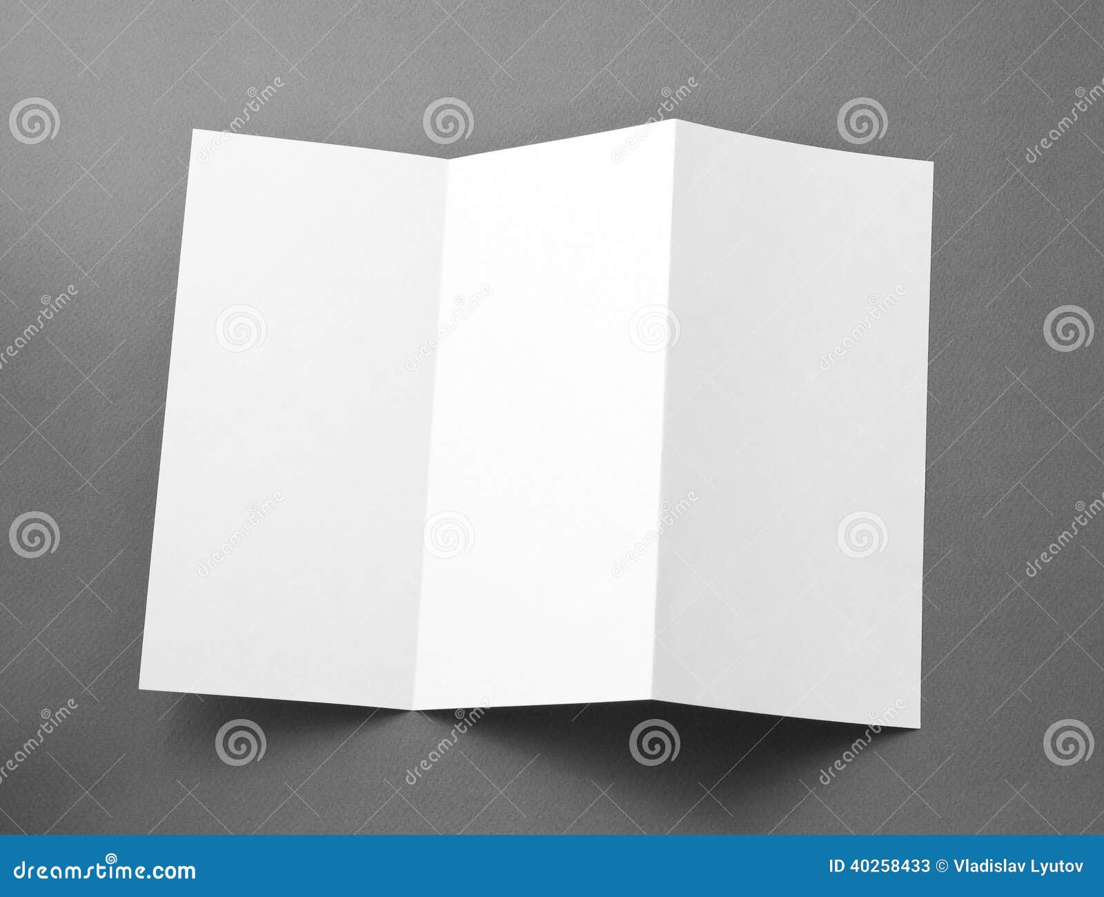 Blank Folding Page Booklet on Gray Background. Stock Image - Image of ...