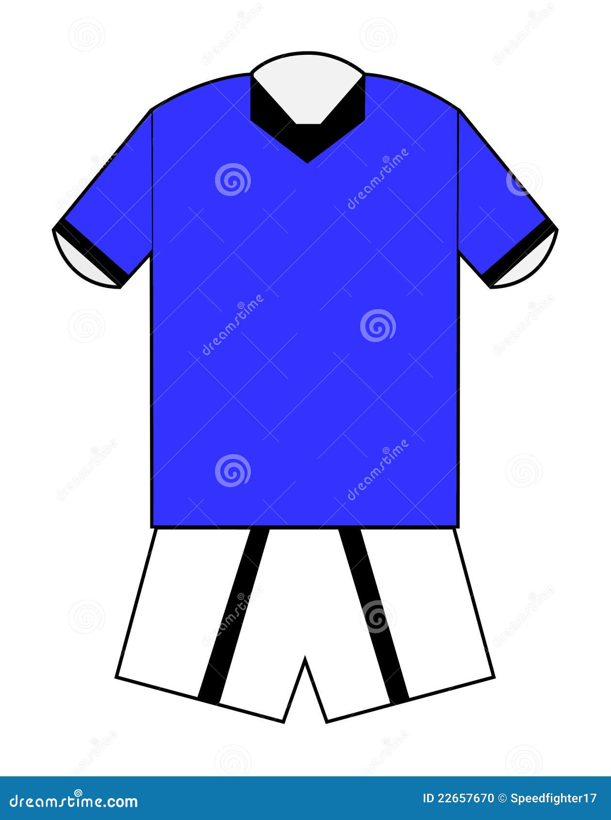 Blank Football or Soccer Kit Stock Illustration - Illustration of ...