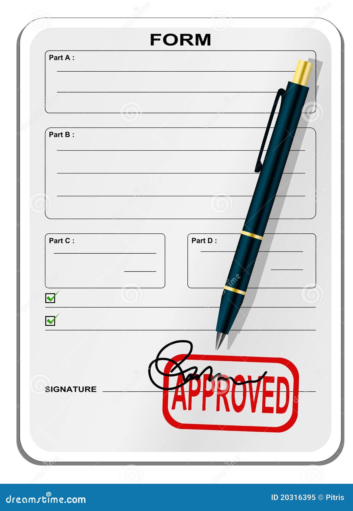 Blank form stock vector. Illustration of paperwork, learn - 20316395