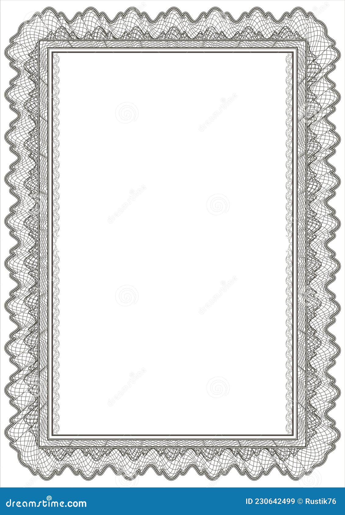 Classic Certificate Frame Gray Stock Illustration - Illustration of ...